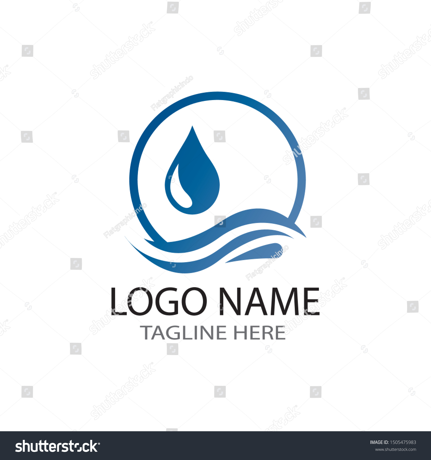 Water Logo Vector Ilustration Template Stock Vector (Royalty Free ...