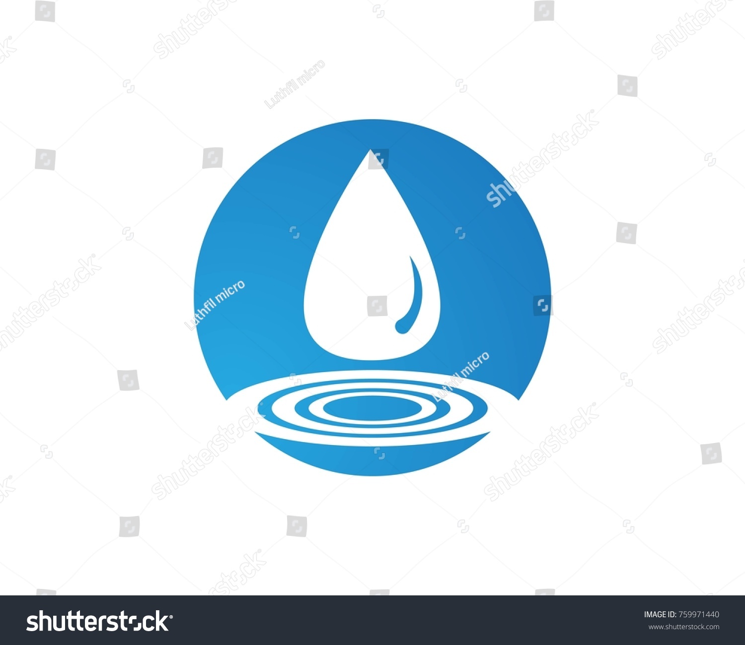Water Logos Template Stock Vector (Royalty Free) 759971440