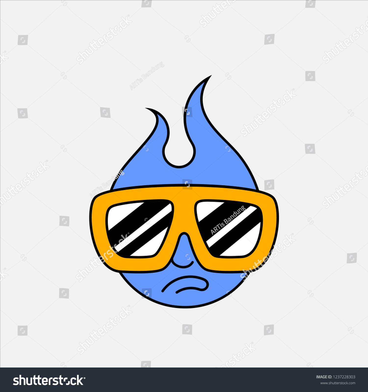 Water Mascot Logo Stock Vector (Royalty Free) 1237228303