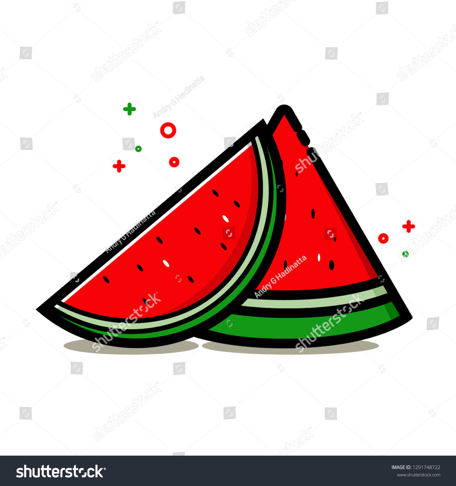 Water Melons Icon Stock Vector (Royalty Free) 1291748722 | Shutterstock