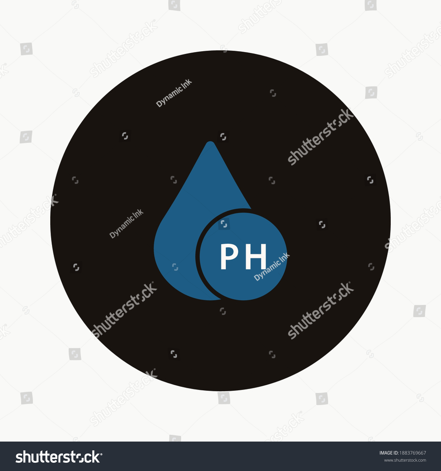 Water Ph Icon Vector Illustration Stock Vector (Royalty Free) 1883769667