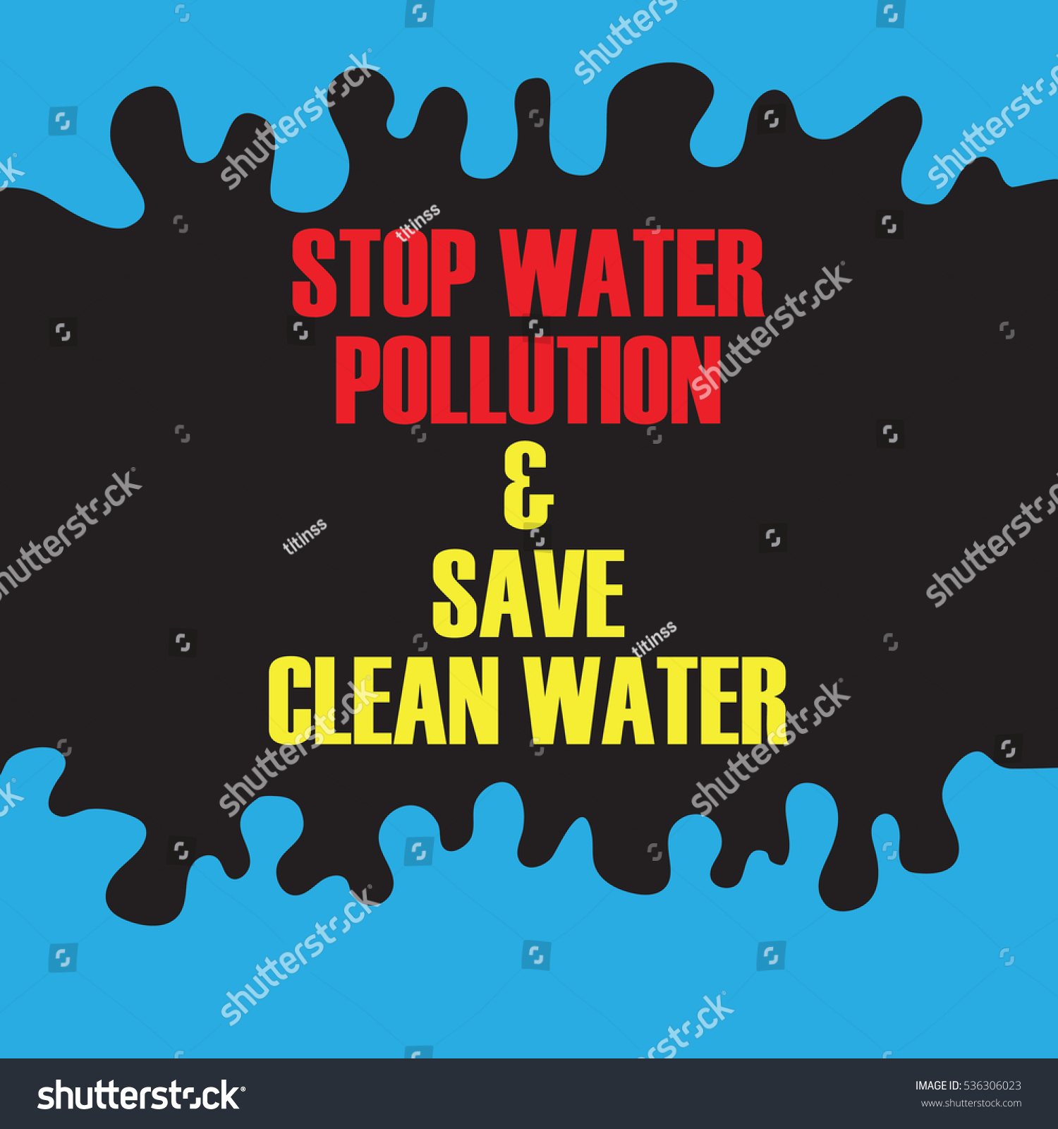 Water Pollution Poster Stock Vector (Royalty Free) 536306023