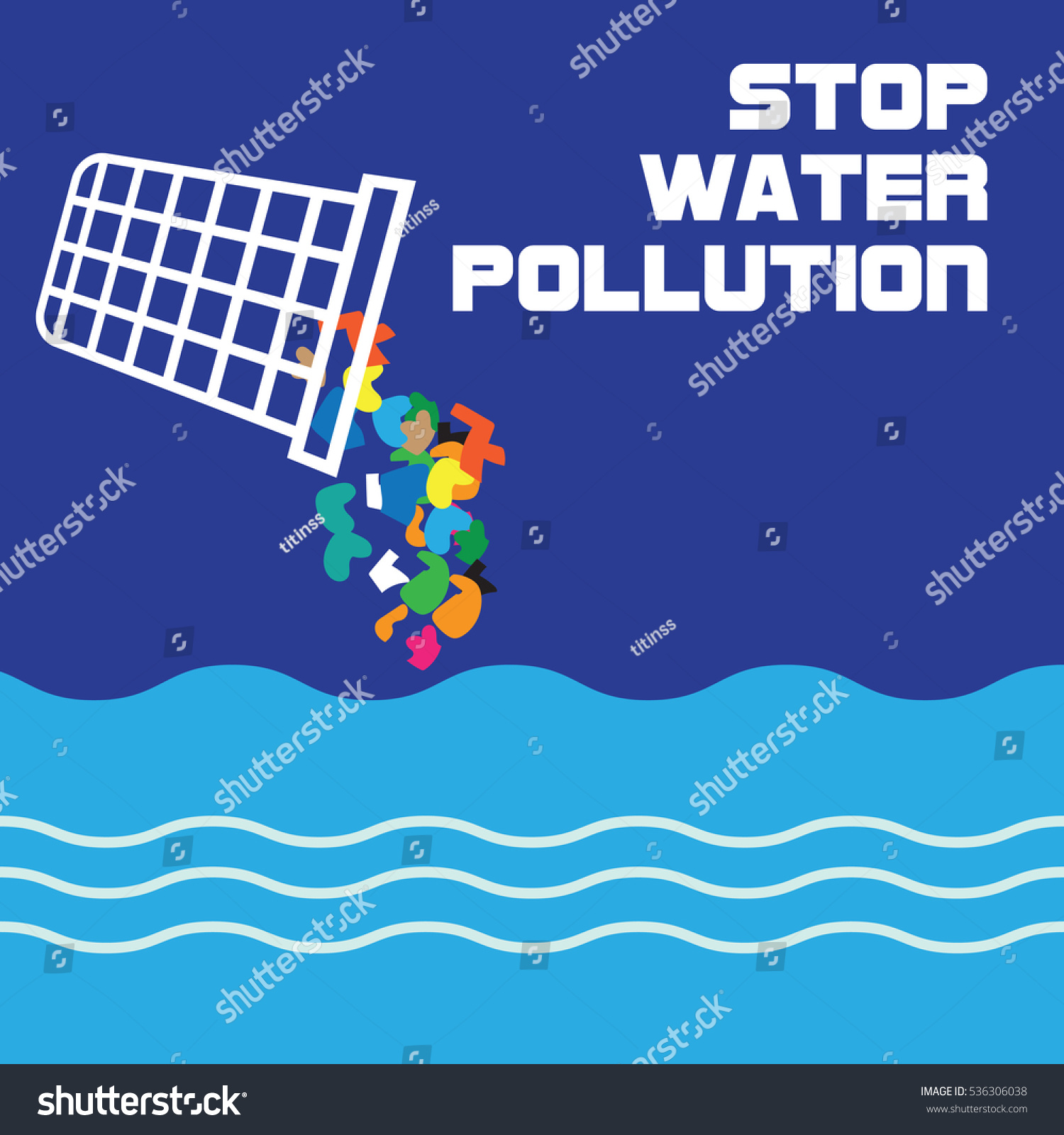 Water Pollution Poster: vector de stock (libre de regalías) 536306038