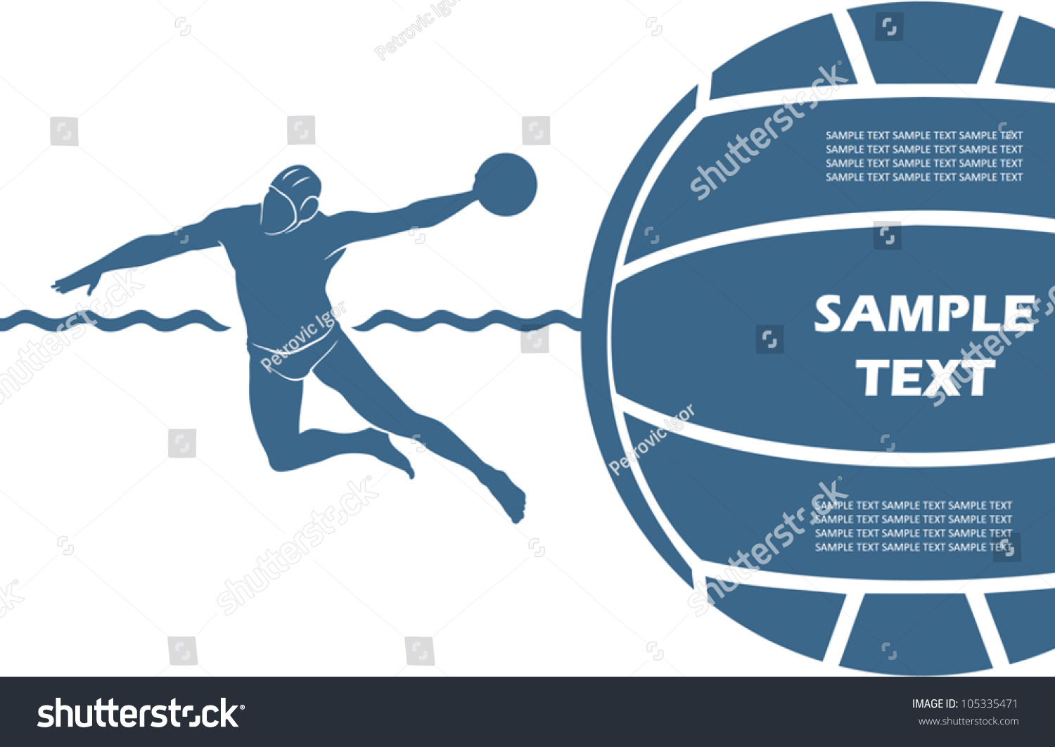 Water Polo Background Vector Illustration: vector de stock (libre de ...