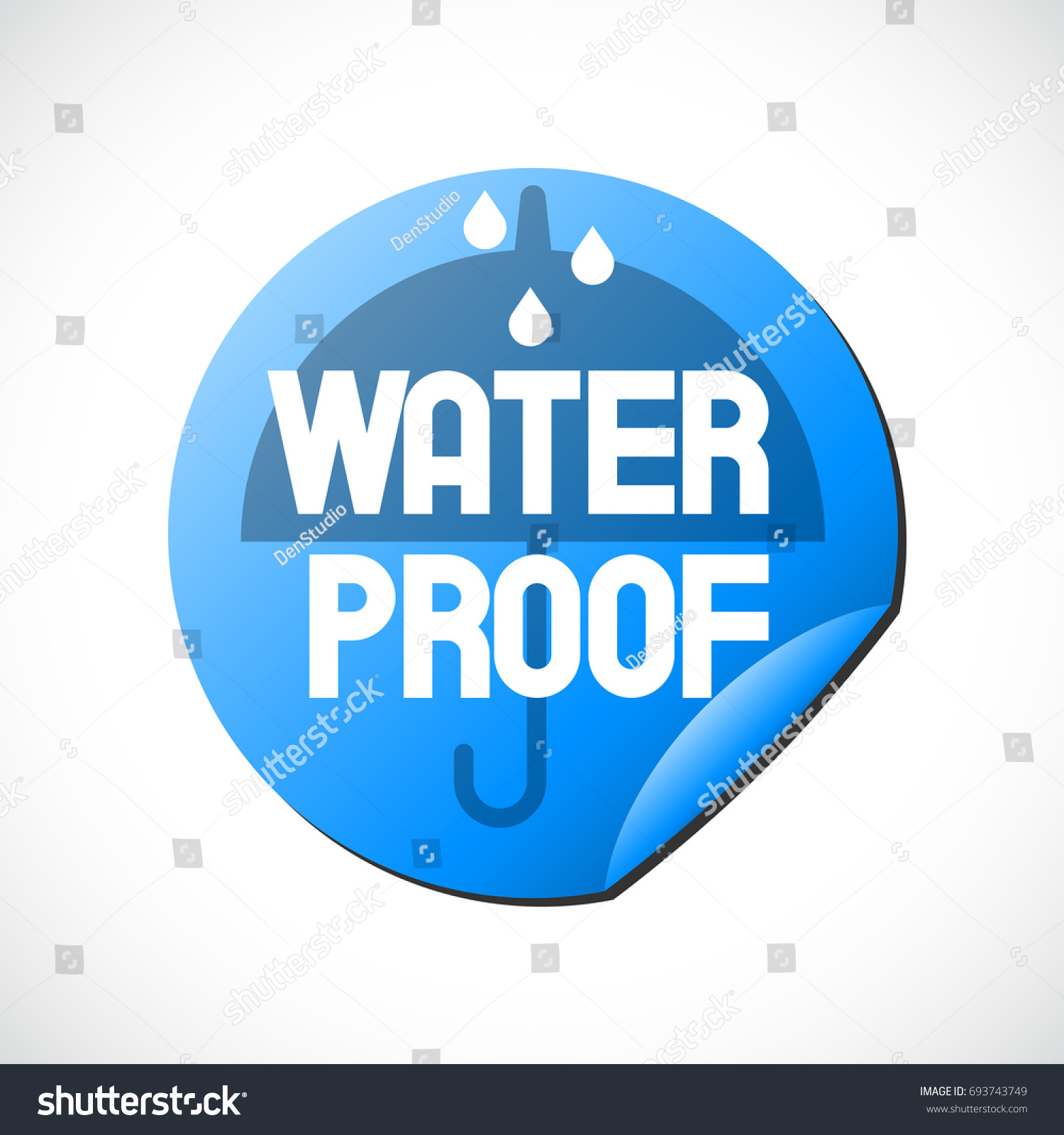 Water Proof Sticker Vector Illustration Stock Vector (Royalty Free ...