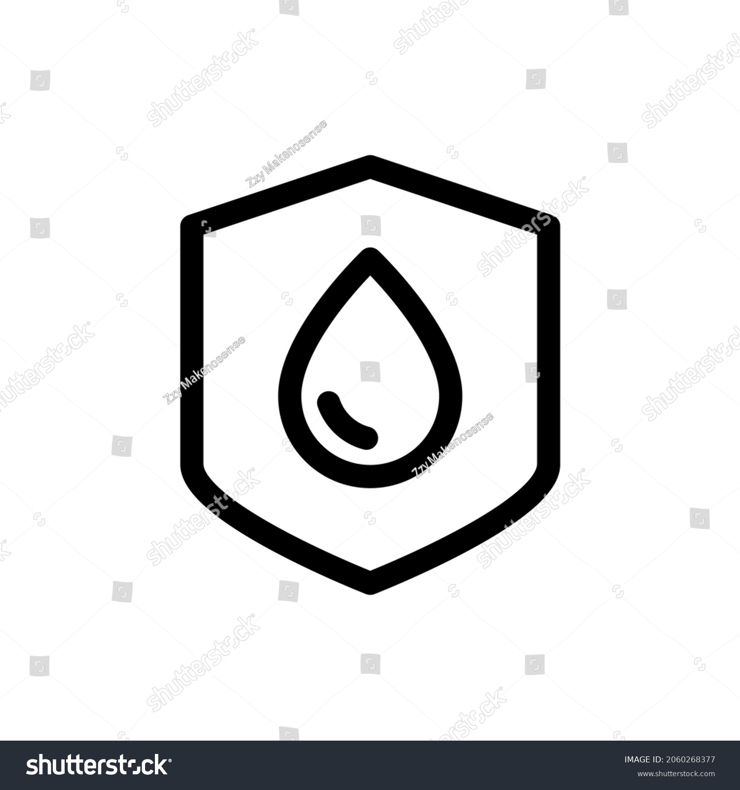Water Protection Icon Editable Stroke Vector Stock Vector (Royalty Free ...