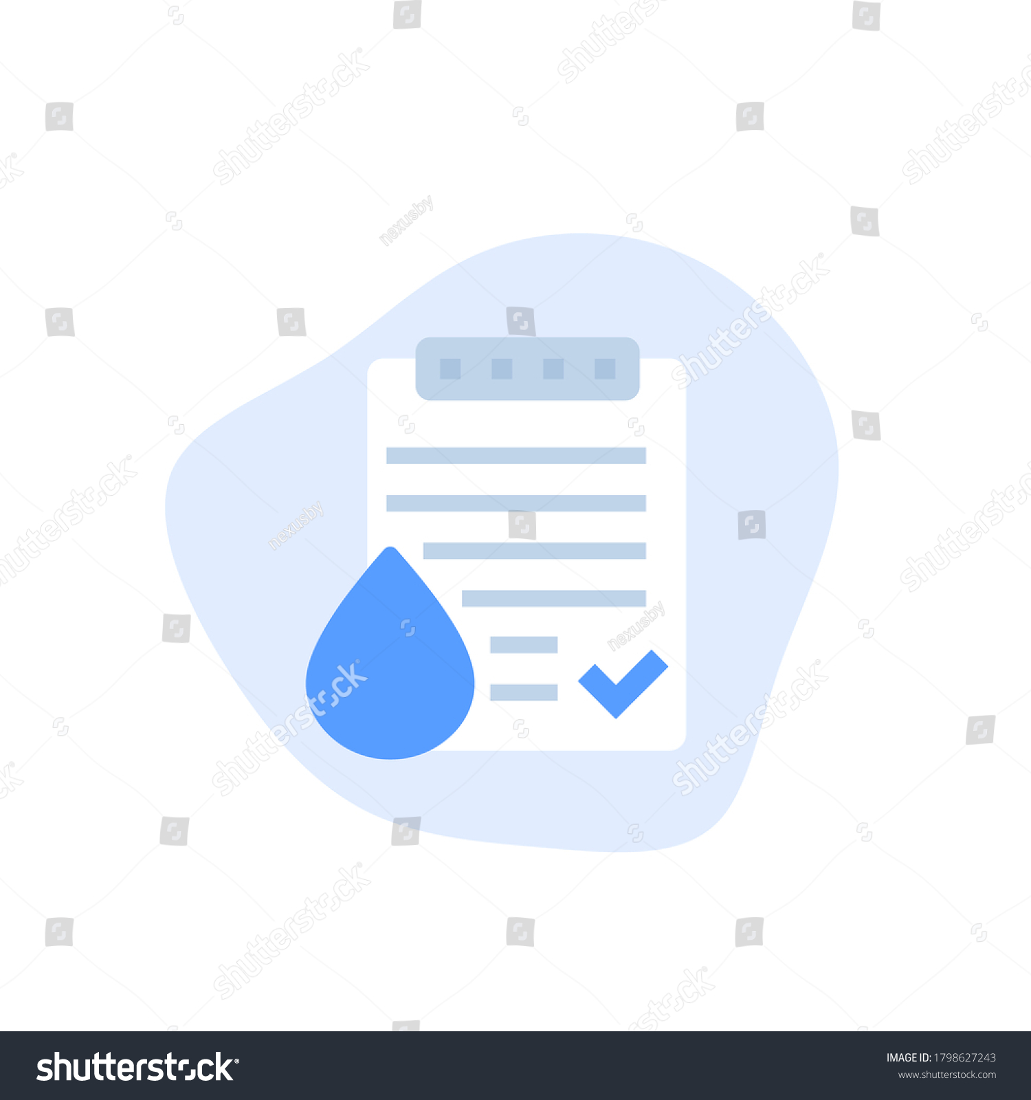 Water Quality Test Icon Vector Stock Vector (Royalty Free) 1798627243