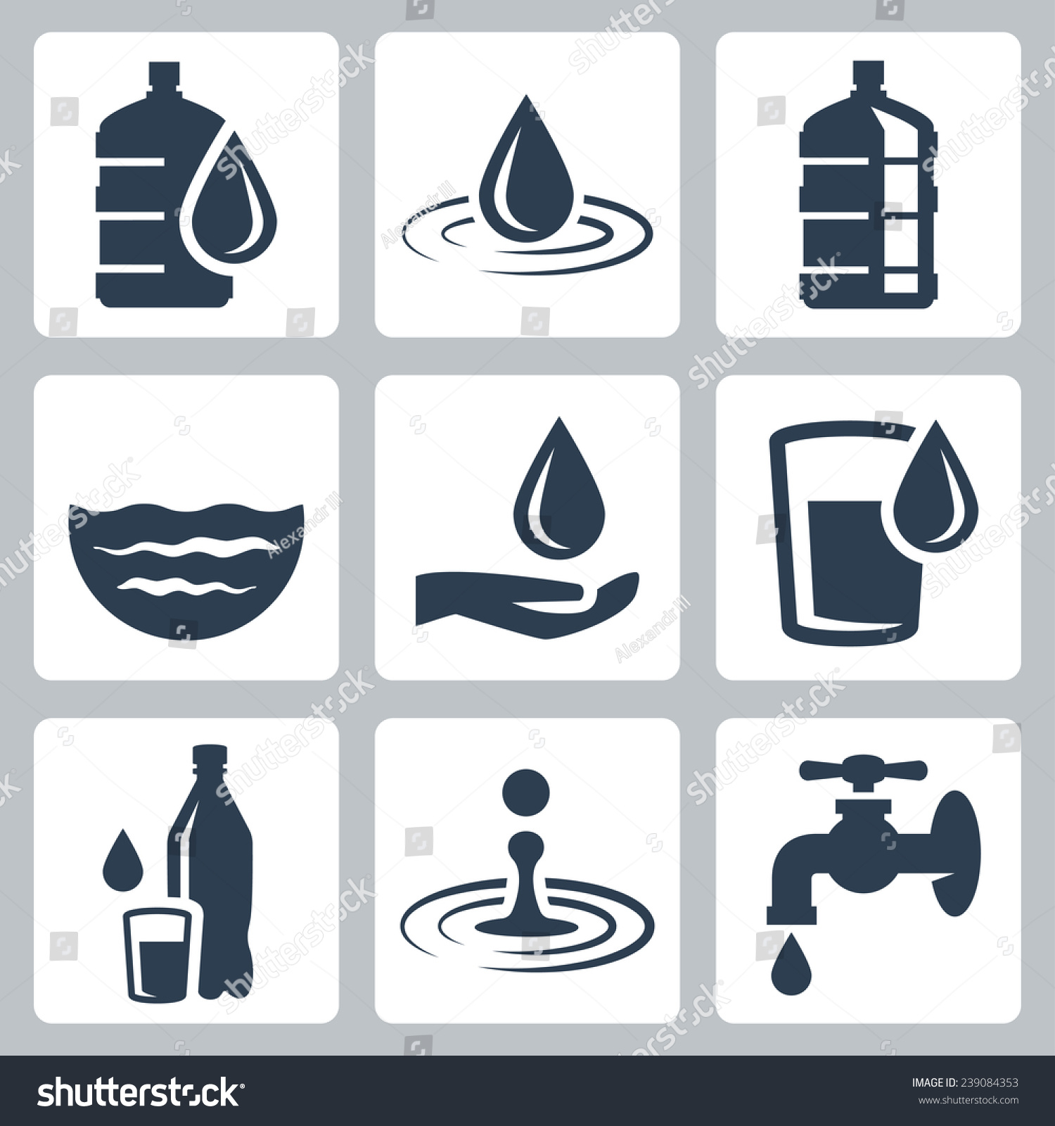 Water Related Vector Icon Set Stock Vector (Royalty Free) 239084353 ...