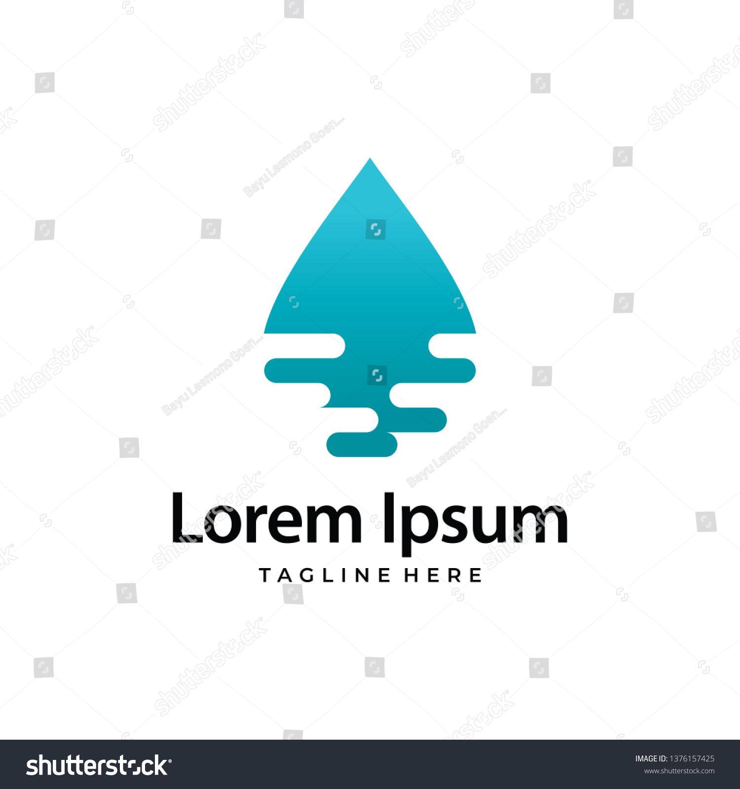 Water Ripple Logo Stock Vector (Royalty Free) 1376157425 | Shutterstock