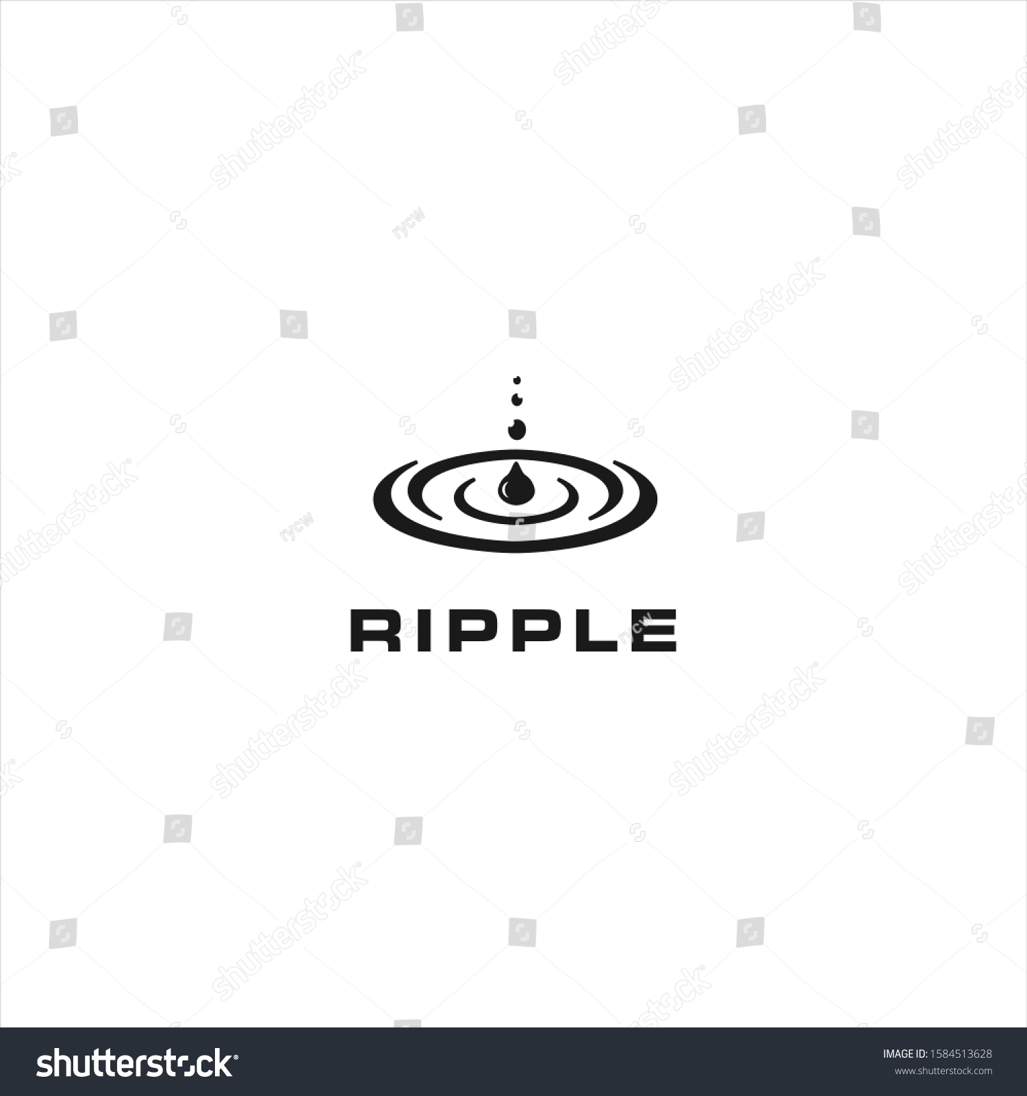 Water Ripple Logo Design Template Stock Vector (Royalty Free) 1584513628