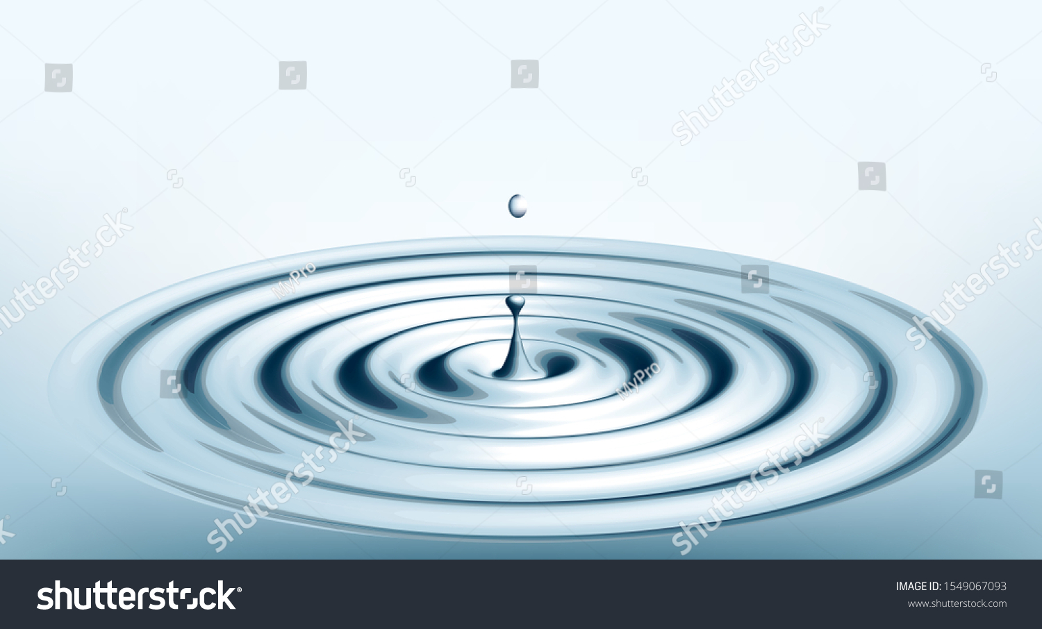 Water Ripple Drop Vector: เวกเตอร์สต็อก (ปลอดค่าลิขสิทธิ์) 1549067093 ...