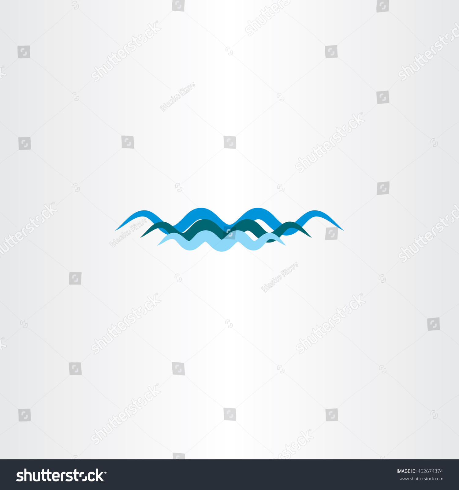 Water River Wave Symbol Vector Icon Stock Vector (Royalty Free ...