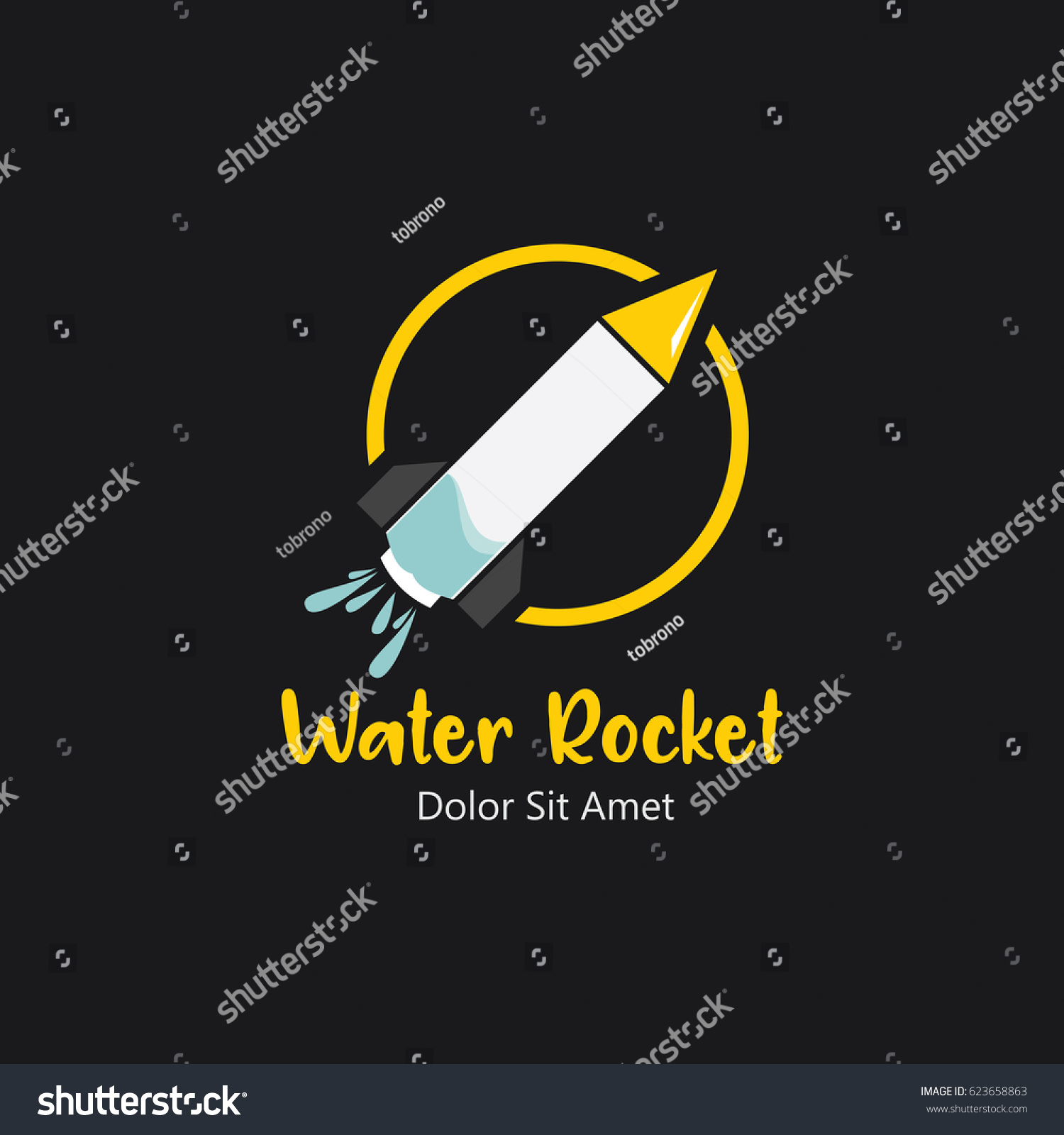 Water Rocket Logo Vector Template: Stock-Vektorgrafik (Lizenzfrei ...