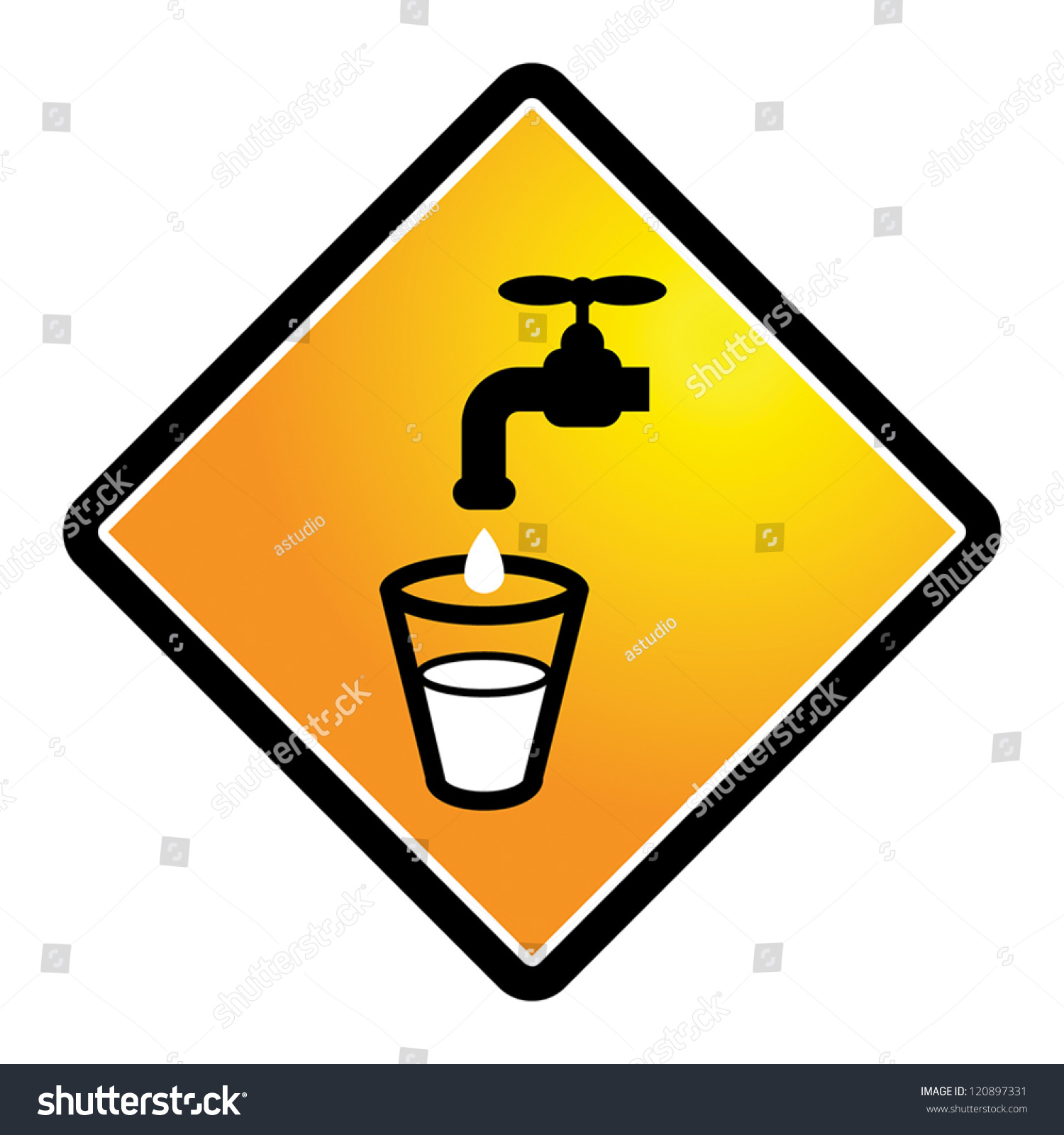 Water Sign Vector Illustration Stock Vector (Royalty Free) 120897331 ...
