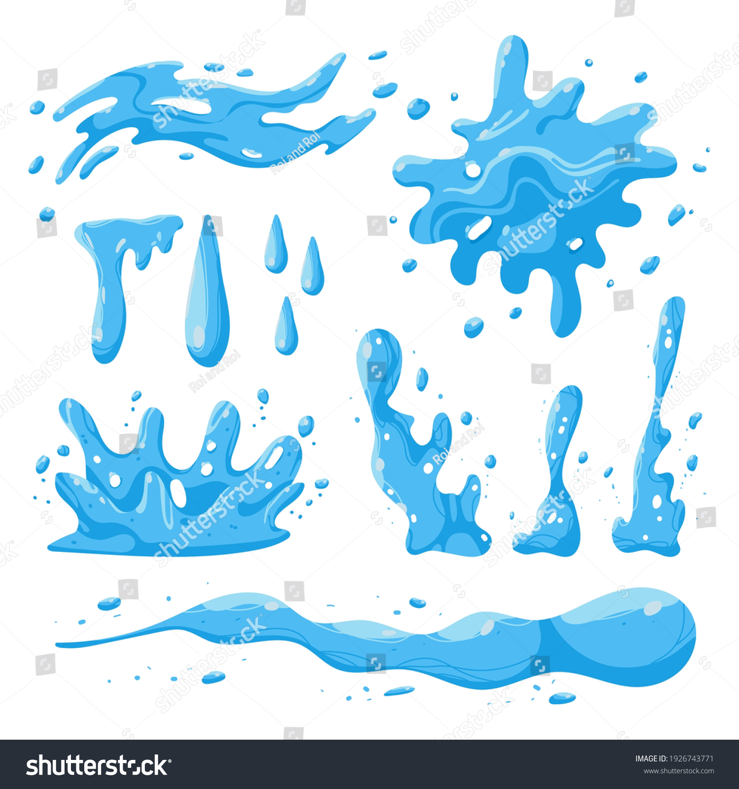 Water Splash Drops Vector Cartoon Set Stock Vector (Royalty Free ... Water Splash Drops Vector Cartoon Set Stock Vector (Royalty Free ...