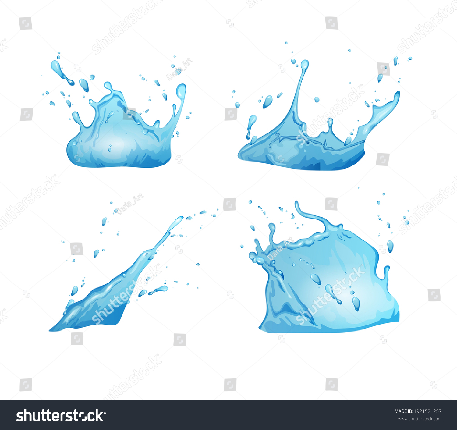 Water Splash Cartoon Vector Illustration Stock Vector (Royalty Free ...