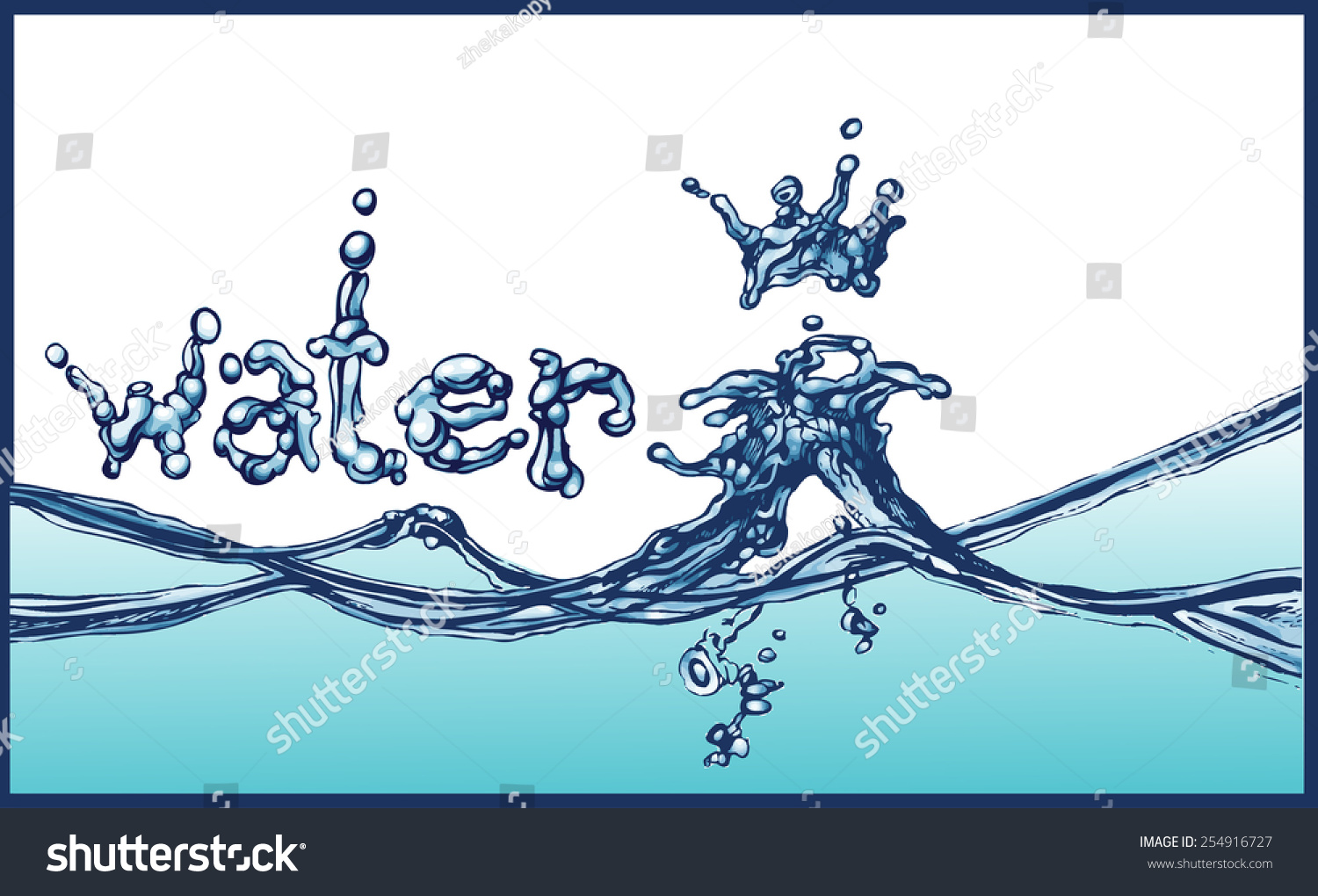 Water Splash Colored Vector Illustration Stock Vector (Royalty Free ...