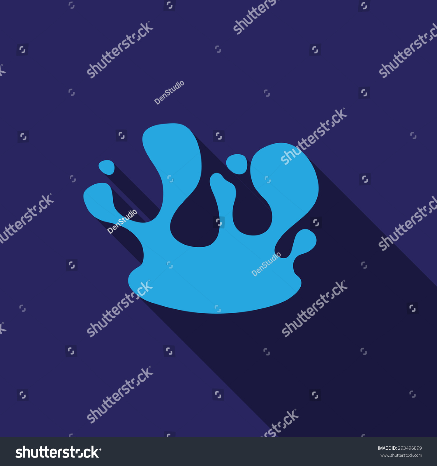 Water Splash Icon Vector Illustration Stock Vector (Royalty Free ...