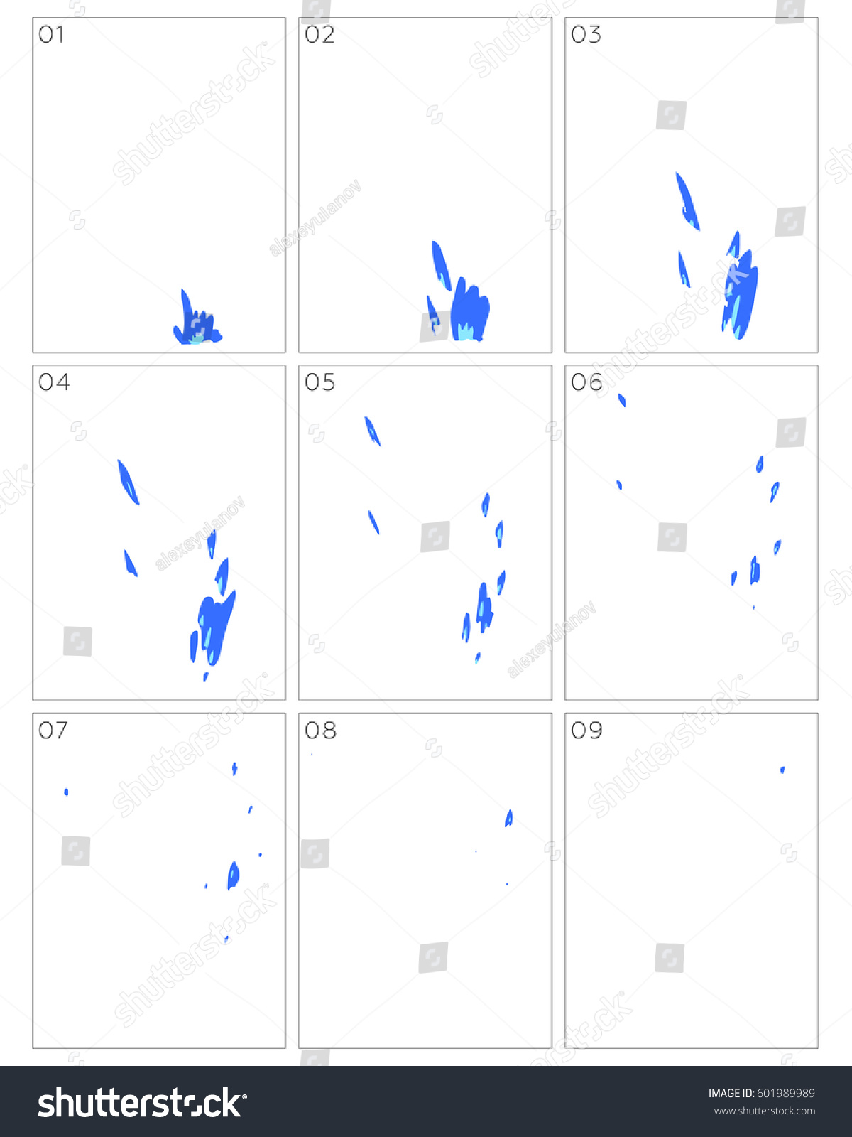 「Water Splash Sequence Animation Sprite Sheet」のベクター画像素材（ロイヤリティフリー ...