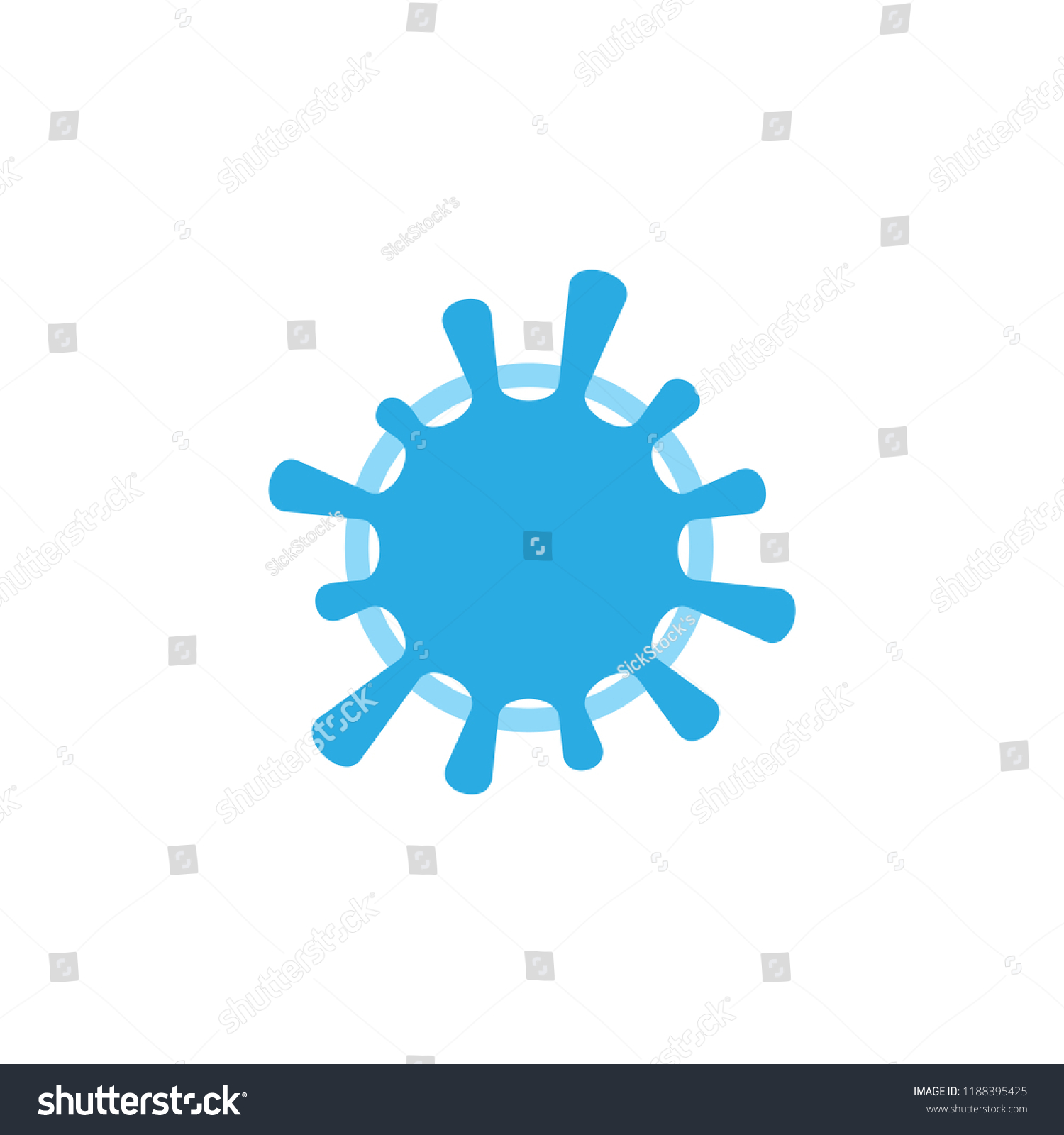 Water Splash Symbol Vector: vector de stock (libre de regalías) 1188395425