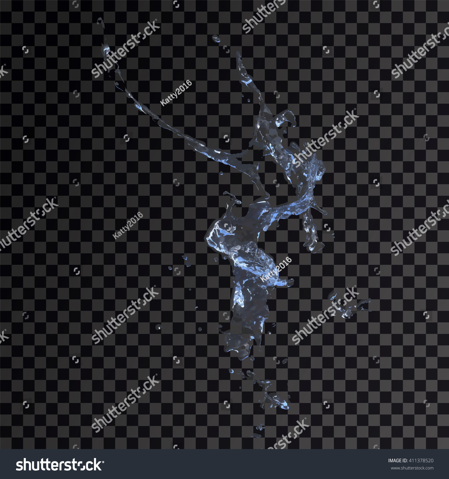 Water Splash Transparency: vector de stock (libre de regalías ...