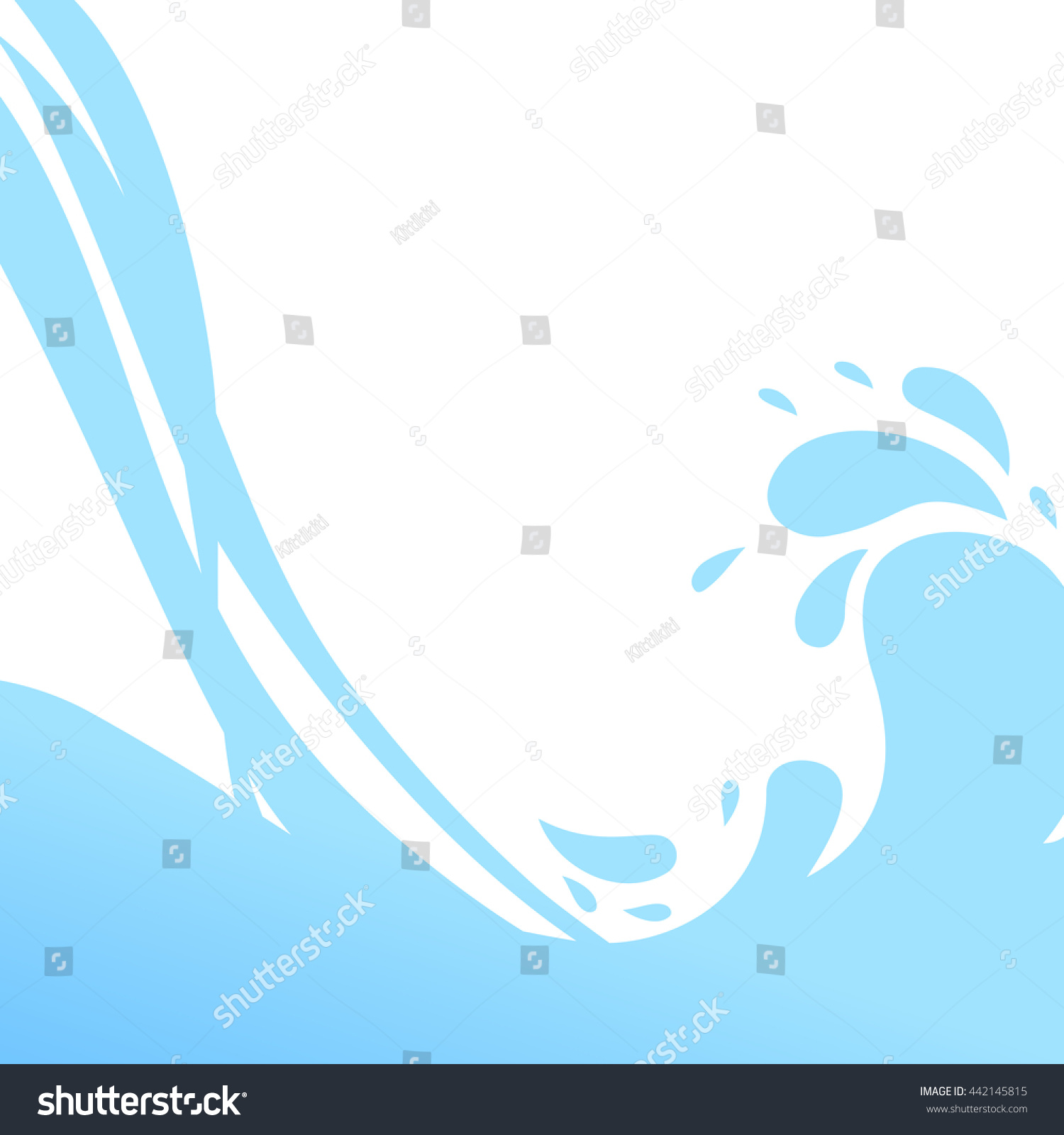 Water Splash Vector Illustration Stock Vector (Royalty Free) 442145815 ...