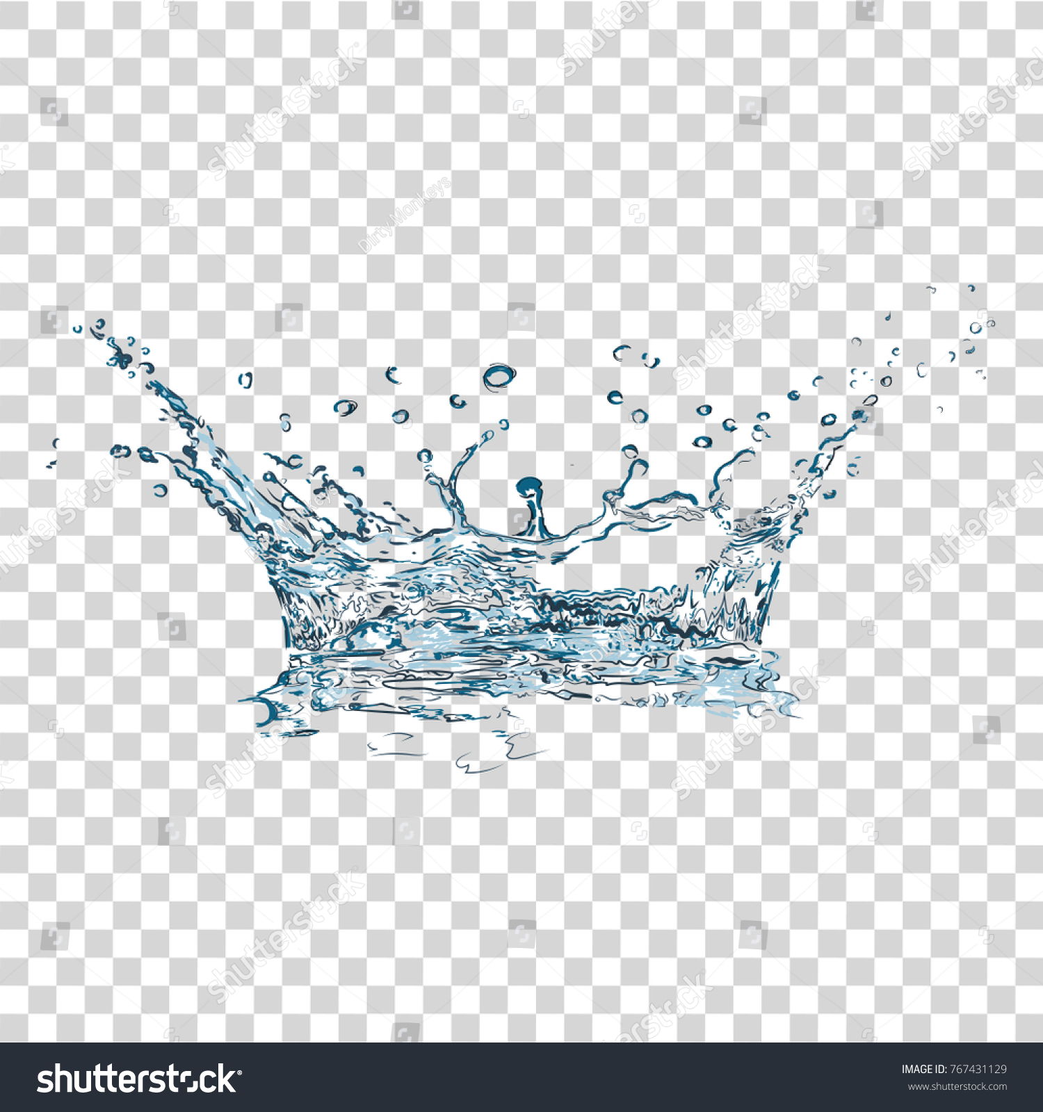 Water Splash Vector Illustration: vetor stock (livre de direitos ...