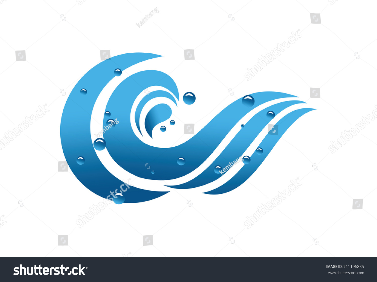 Water Splash Wave Logo Stock Vector (Royalty Free) 711196885
