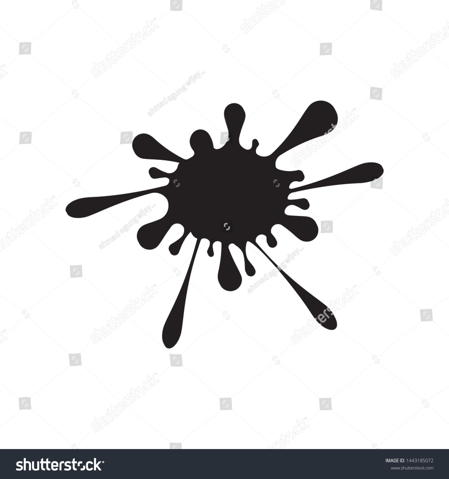 Water Splatter Icon Symbol Vector Stock Vector (Royalty Free ...