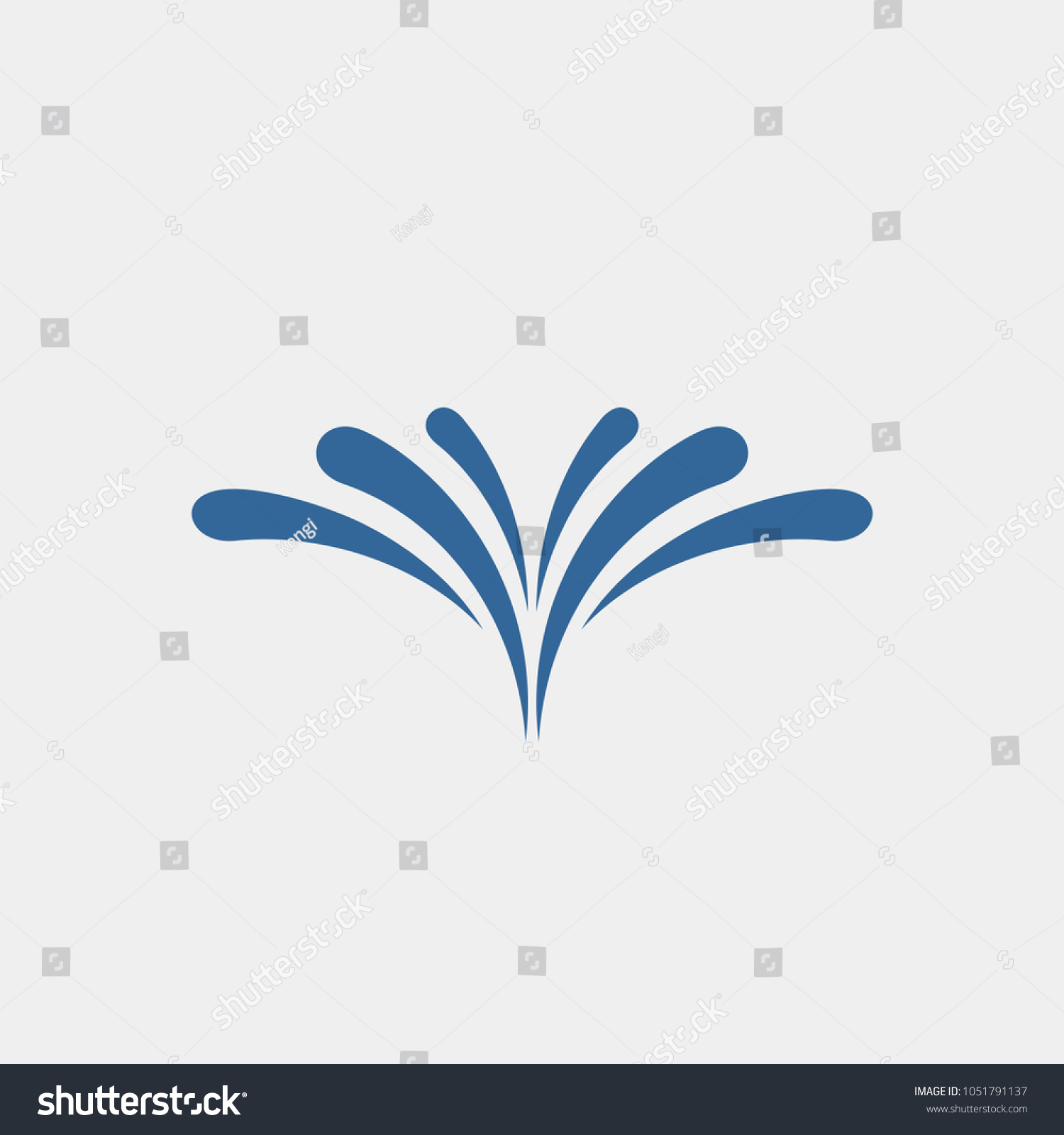 Water Spray Flat Vector Icon Splash Stock Vector (Royalty Free ...