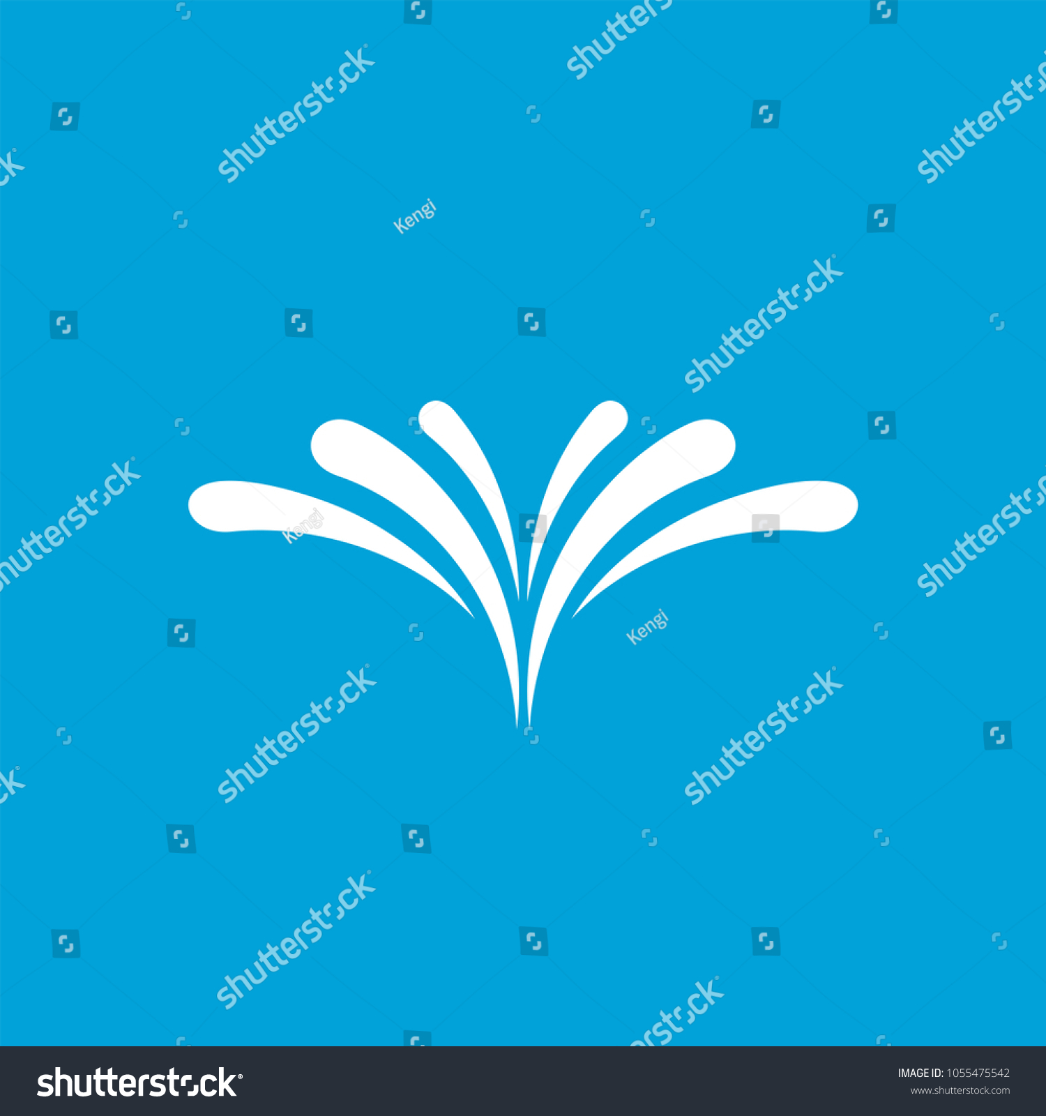Water Spray Flat Vector Icon Splash Stock Vector (Royalty Free ...