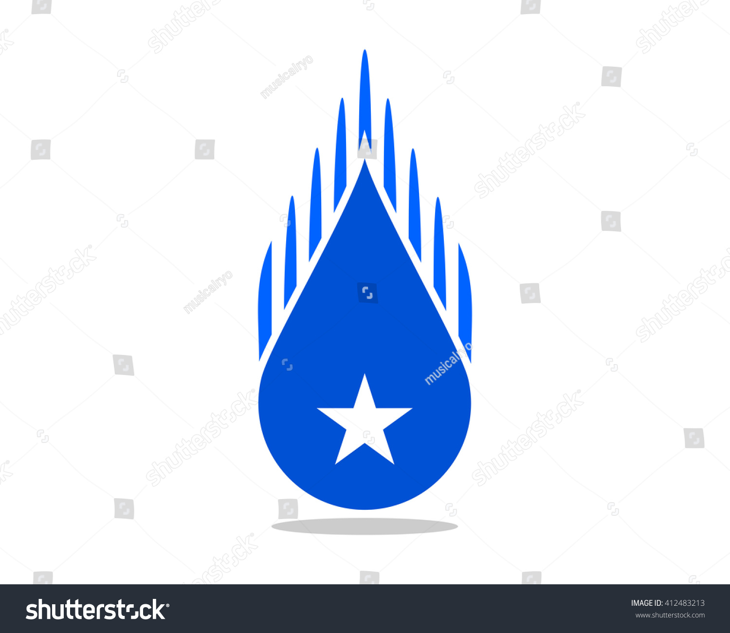 Water Star Droplet Falling Image Vector Stock Vector (Royalty Free ...