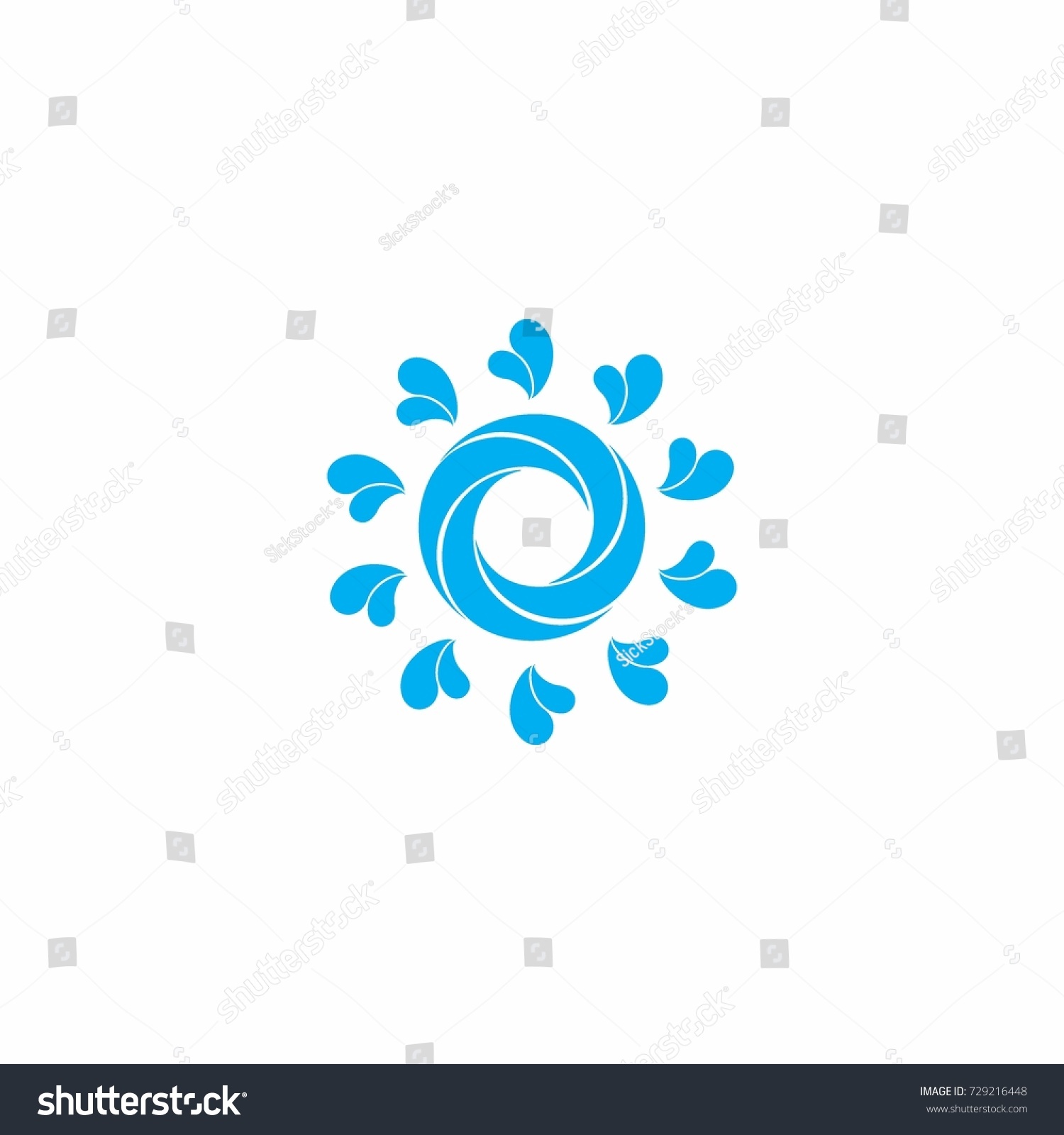 Water Swirl Splash Logo Vector Stock Vector (Royalty Free) 729216448