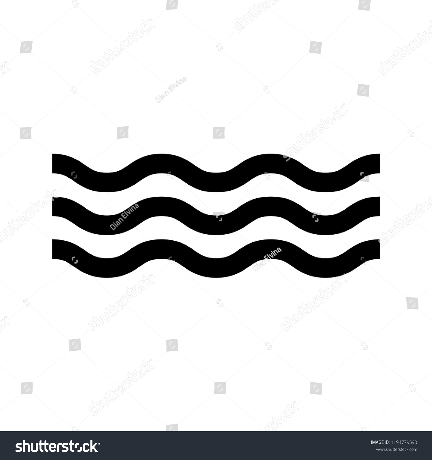 Water Symbol Vector Stock Vector (Royalty Free) 1194779590 | Shutterstock