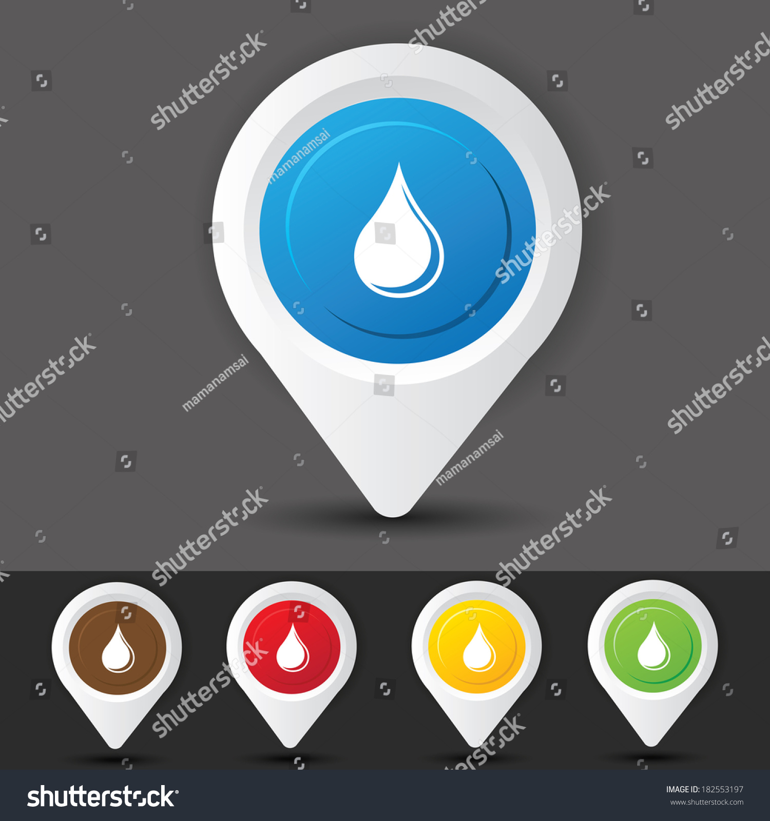 Water Symbolvector Stock Vector (Royalty Free) 182553197 | Shutterstock