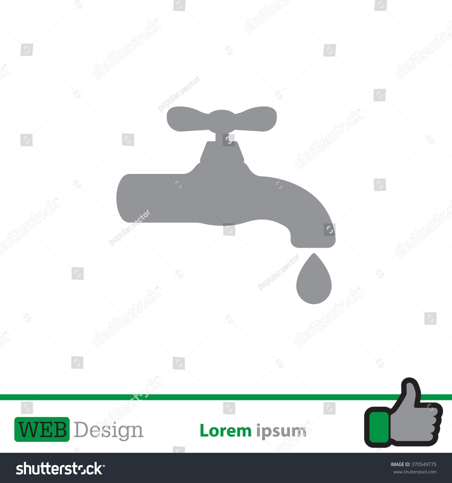 Water Tap Vector Icon Stock Vector (Royalty Free) 370549775 | Shutterstock