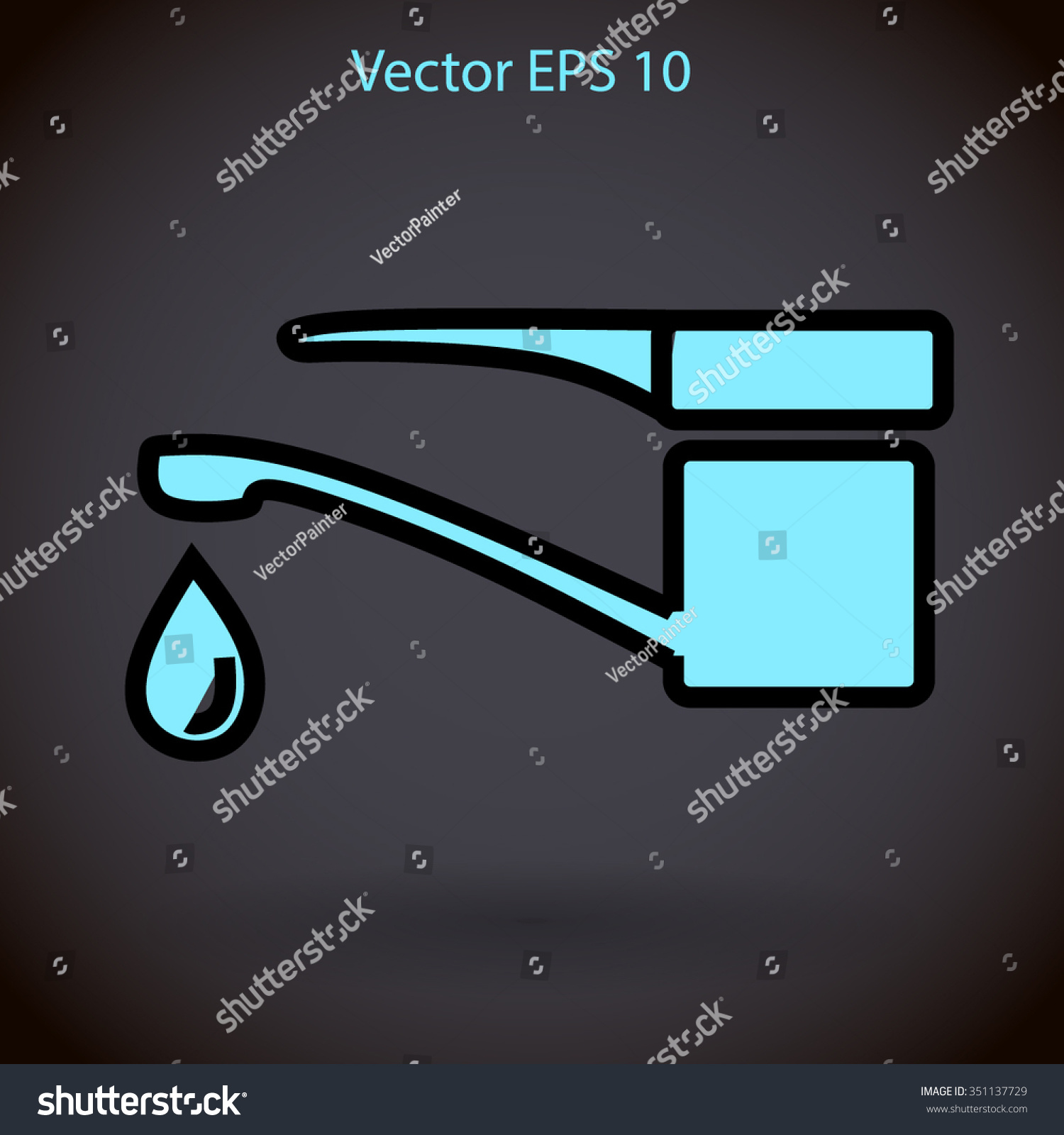 Water Taps Vector Illustration Stock Vector (Royalty Free) 351137729 ...