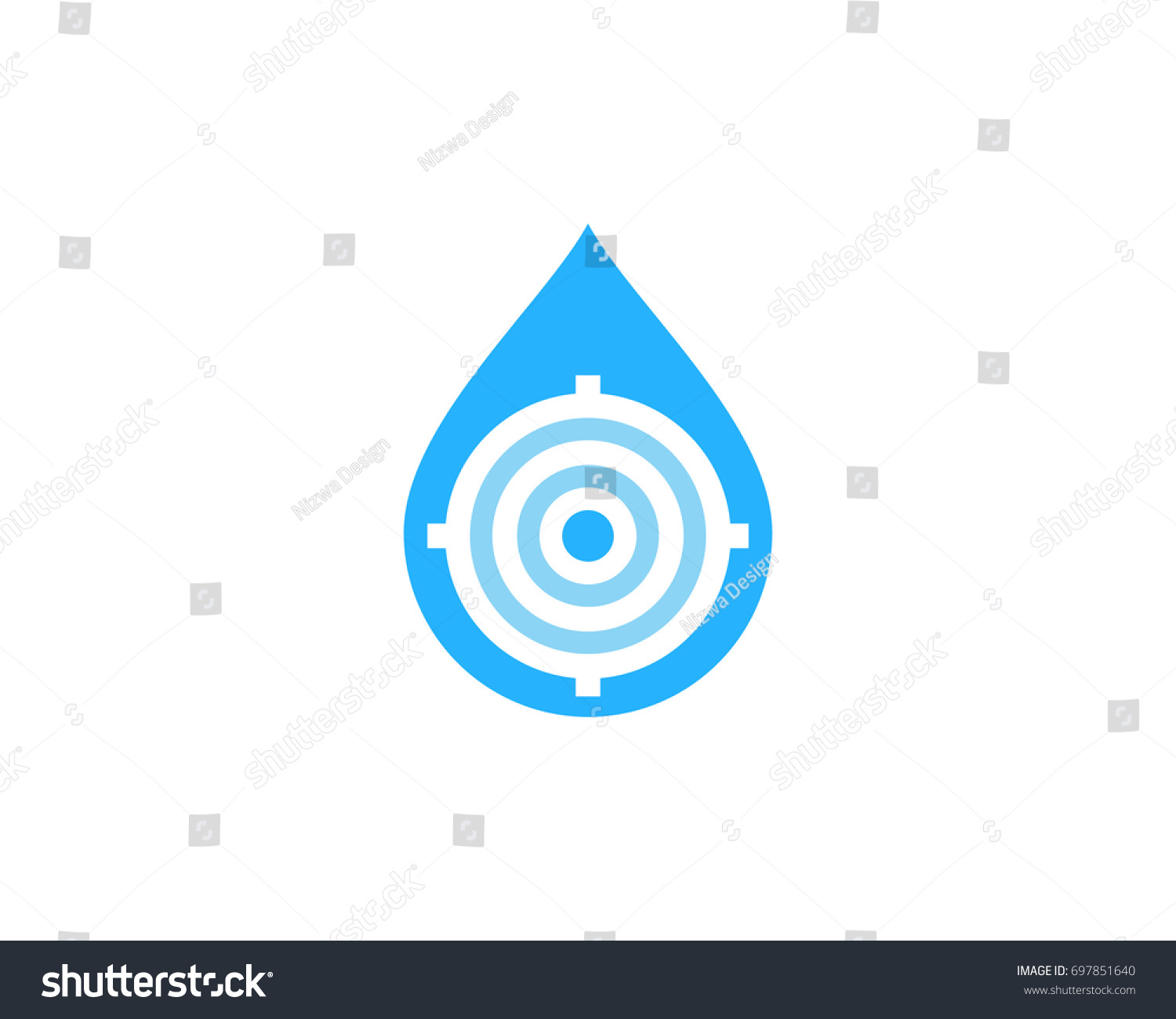 Water Target Icon Logo Design Element Stock Vector (Royalty Free ...
