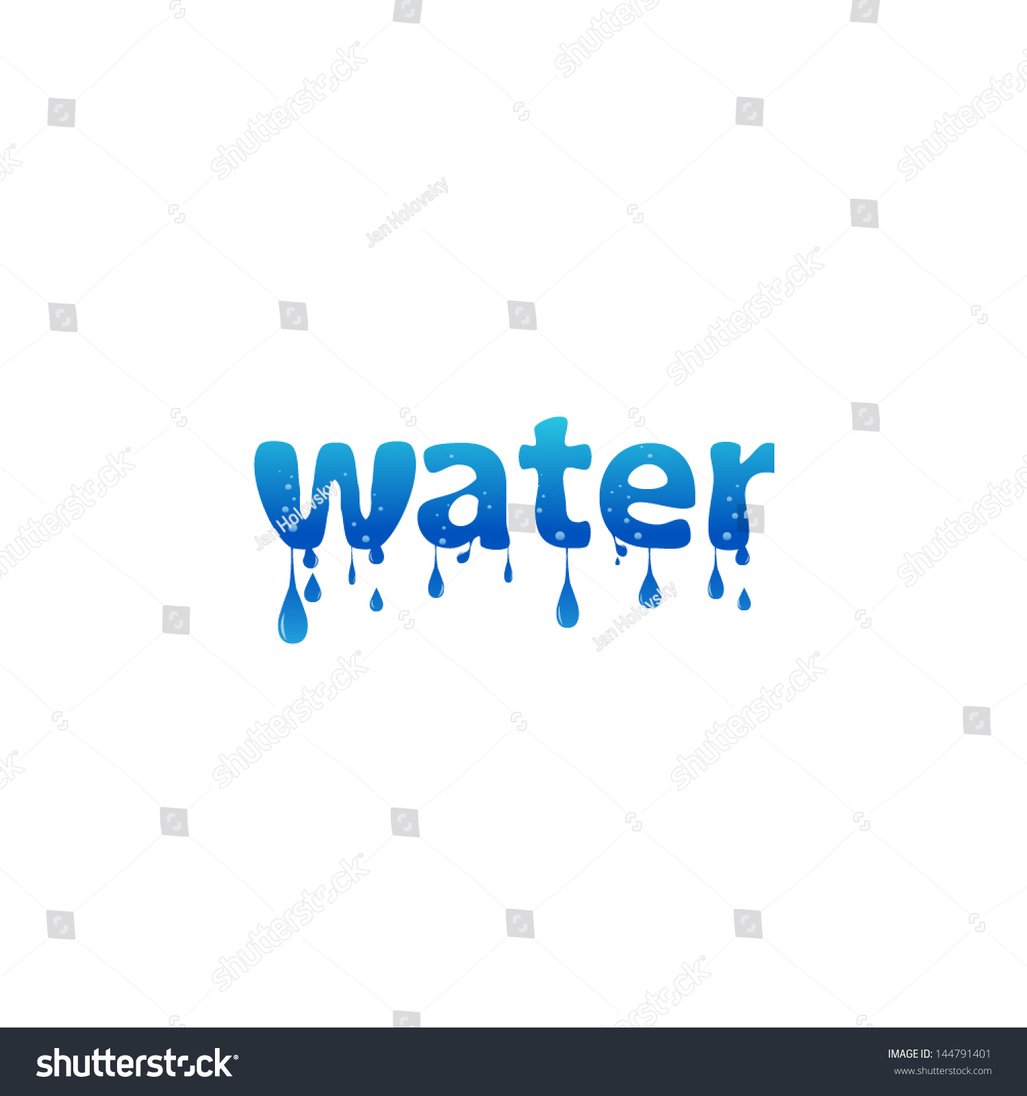 Water Text 스톡 벡터 144791401 - Shutterstock