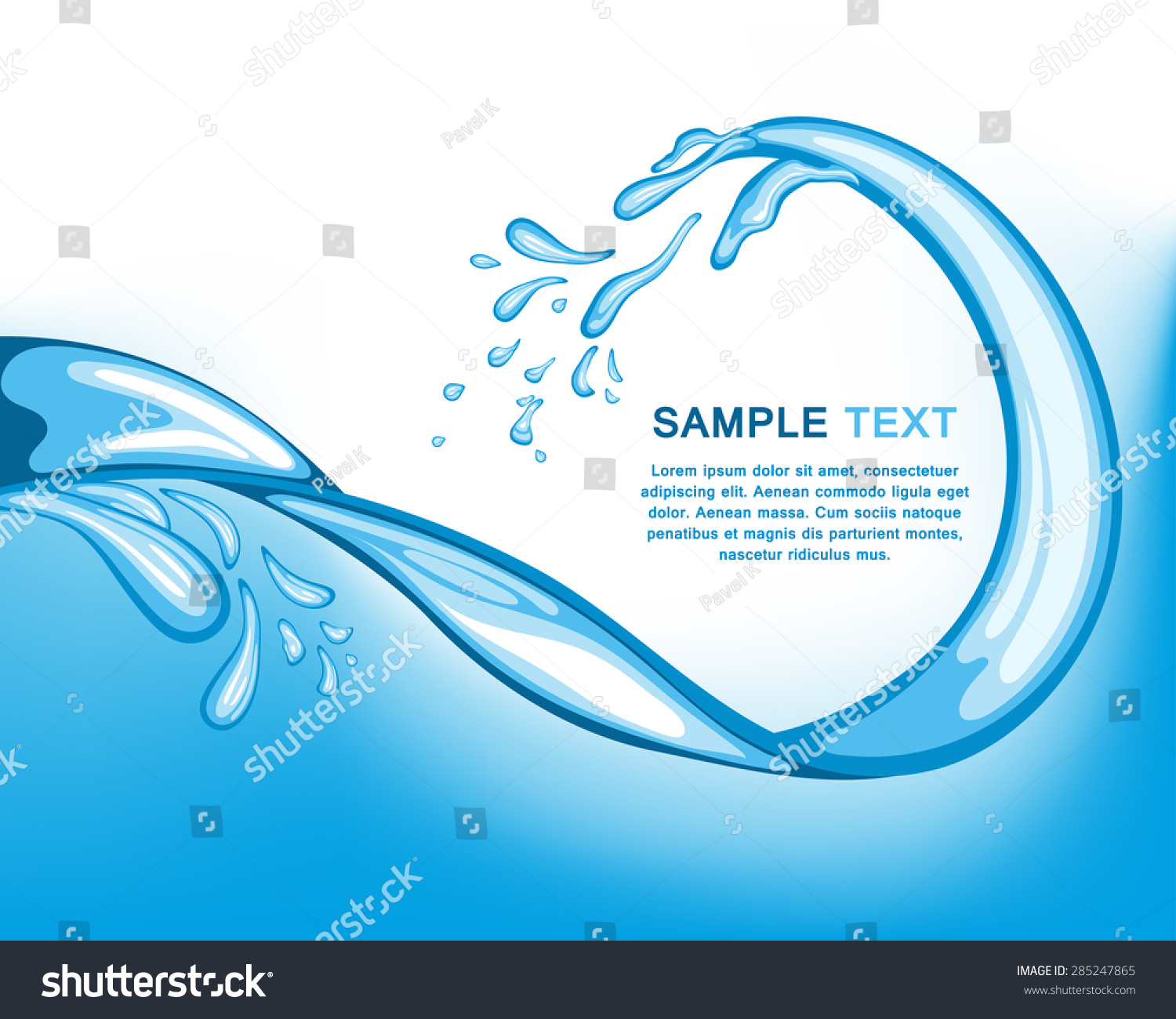 Water Wave Background Eps 10 Vector Stock Vector (Royalty Free) 285247865