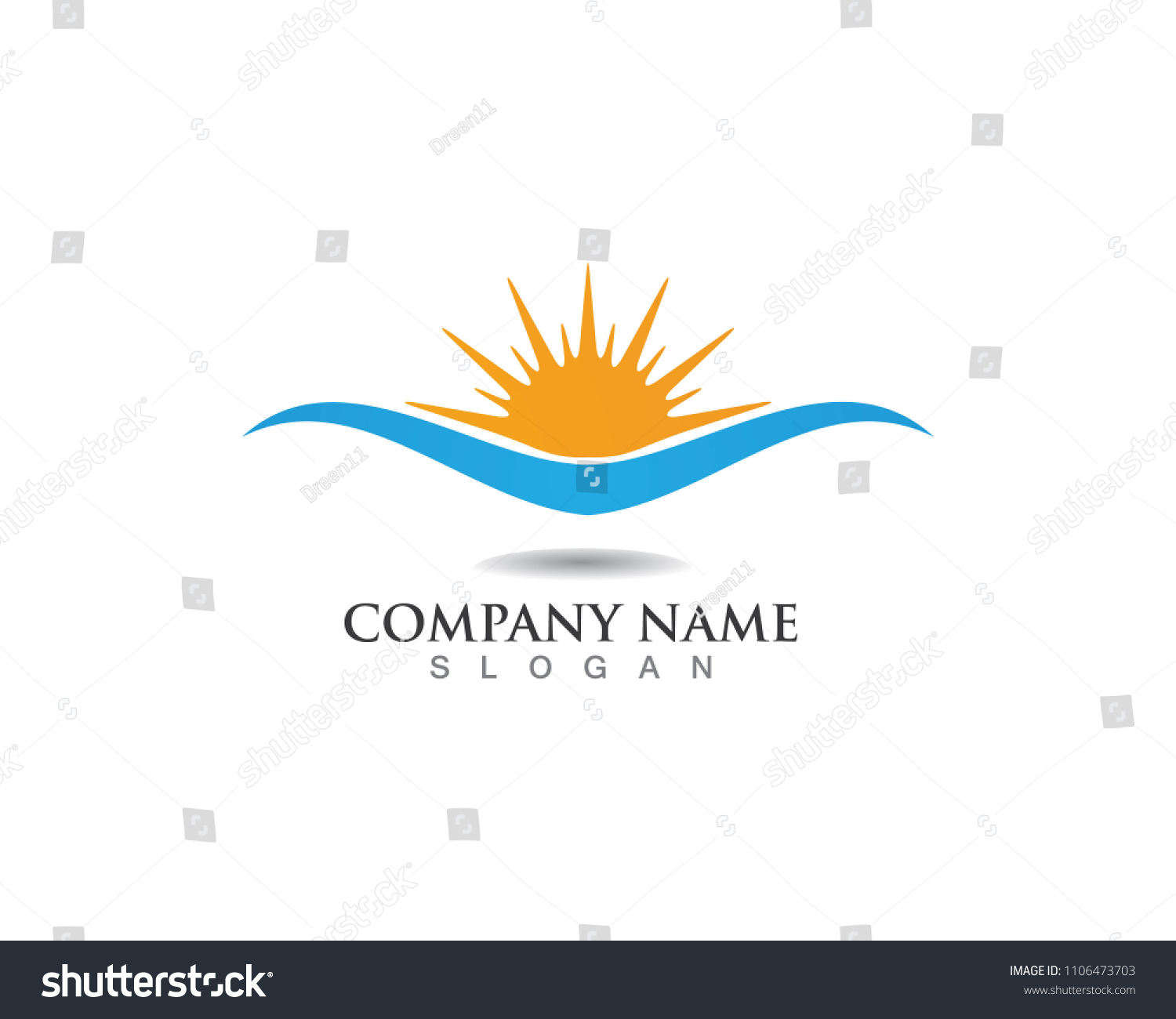 Water Wave Beach Sun Logo Vector: เวกเตอร์สต็อก (ปลอดค่าลิขสิทธิ์ ...