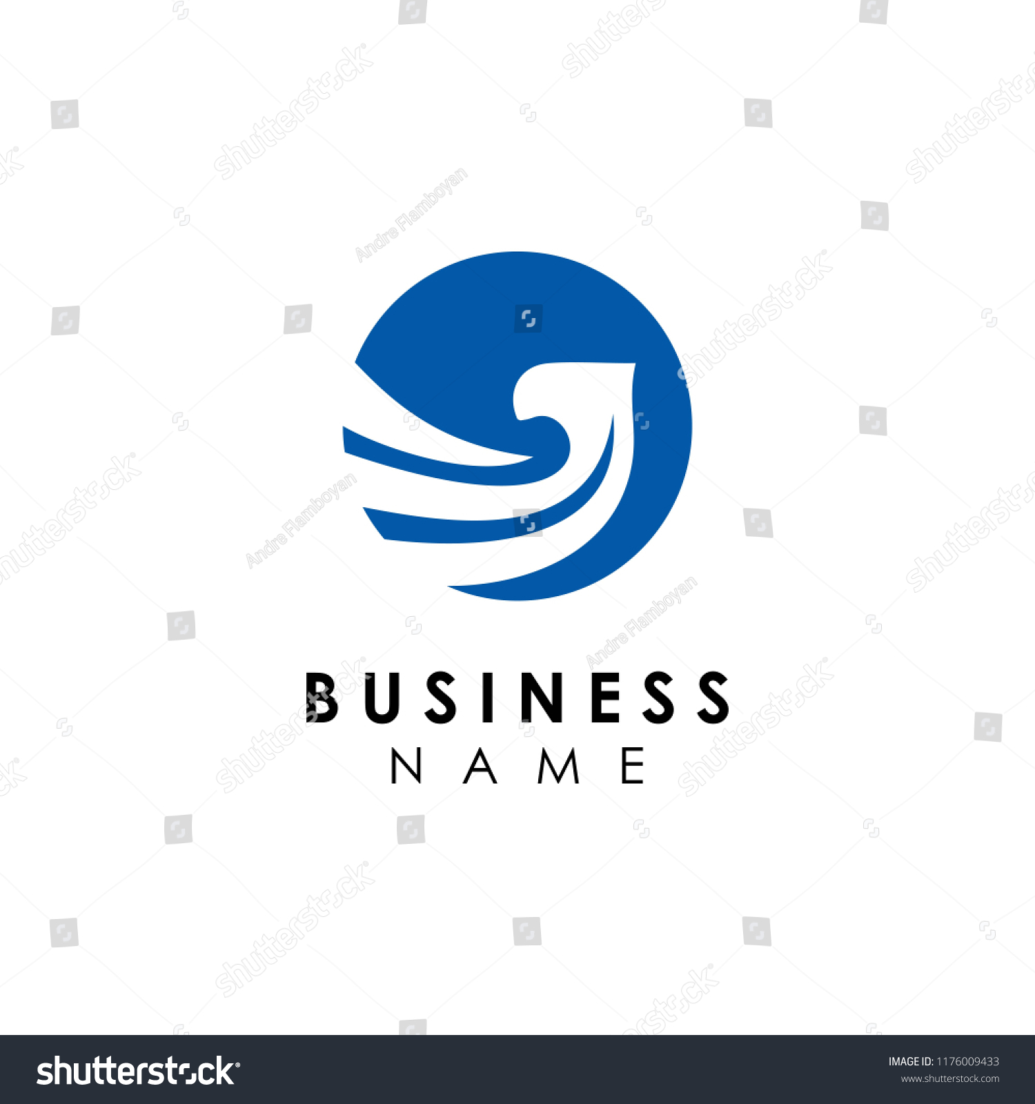 Water Wave Eagle Logo Stock Vector Royalty Free 1176009433