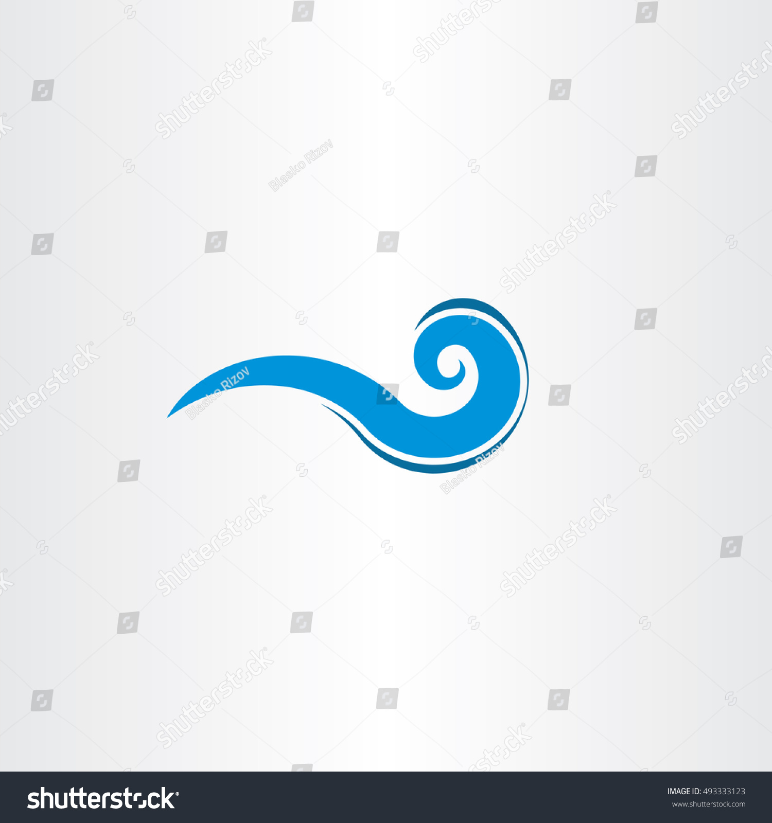 Water Wave Flow Icon Vector Symbol Stock Vector (Royalty Free) 493333123
