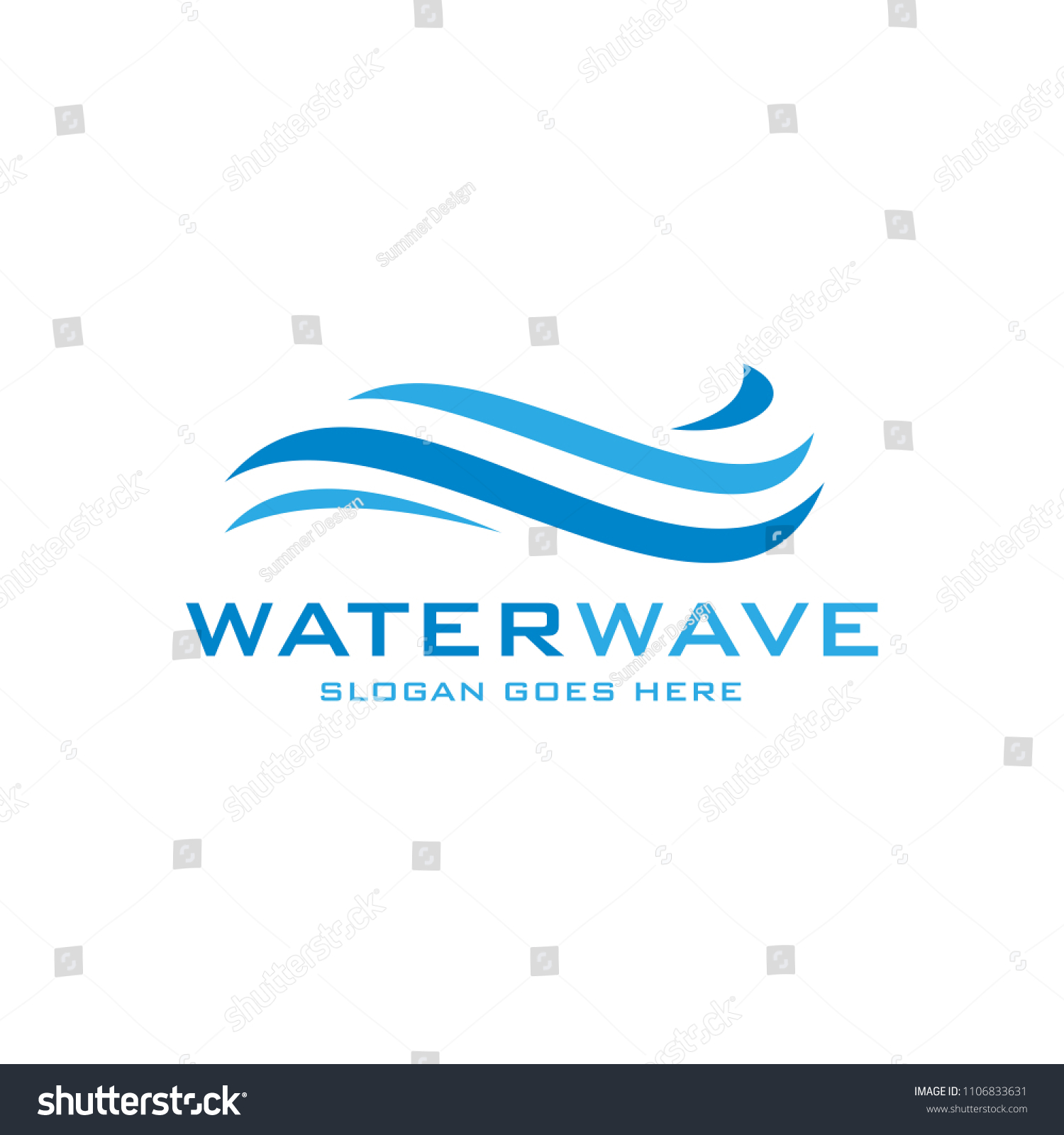 Water Wave Logo Stock Vector (Royalty Free) 1106833631 | Shutterstock
