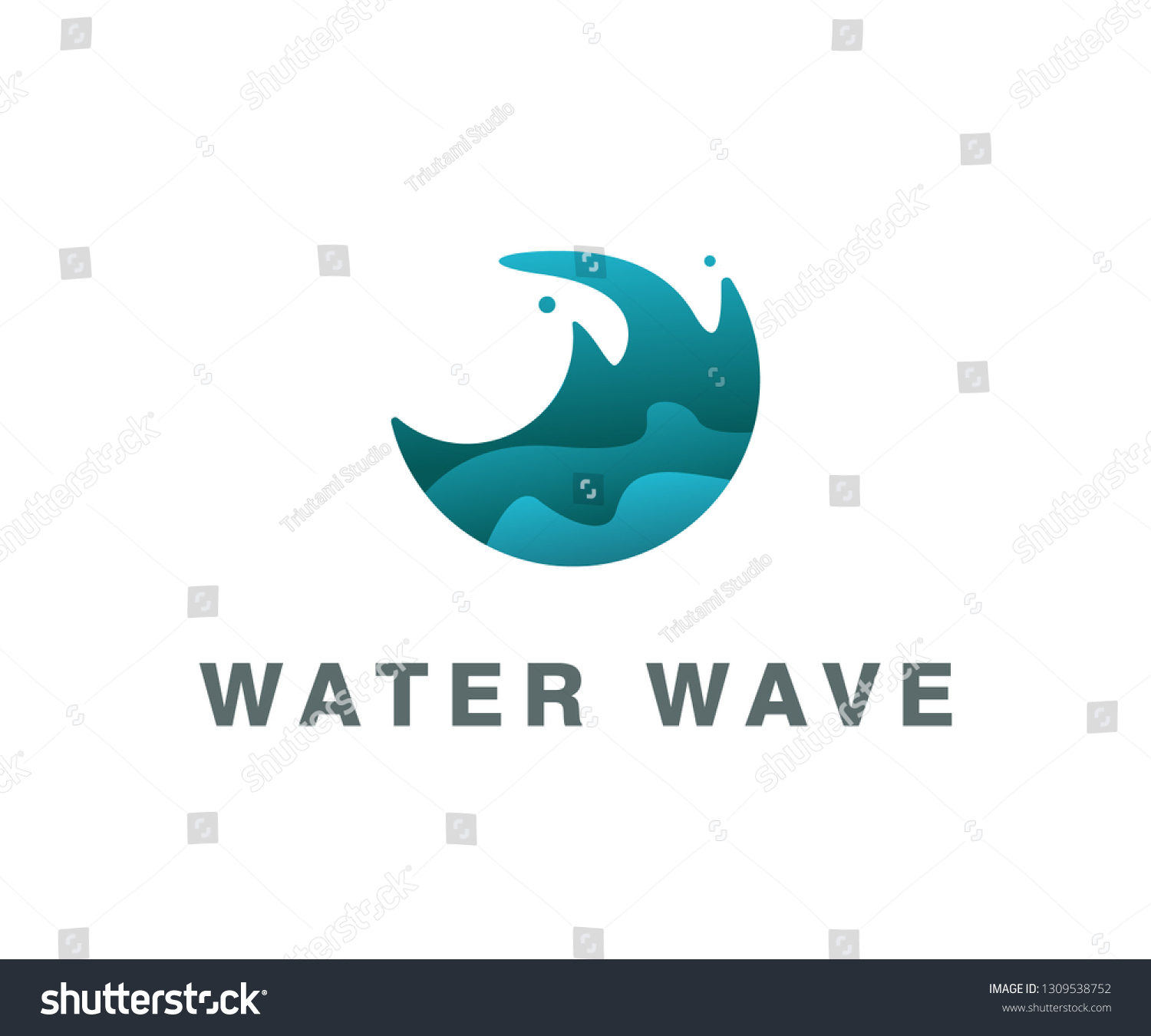 Water Wave Logo Circle Template Vector Stock Vector (Royalty Free ...