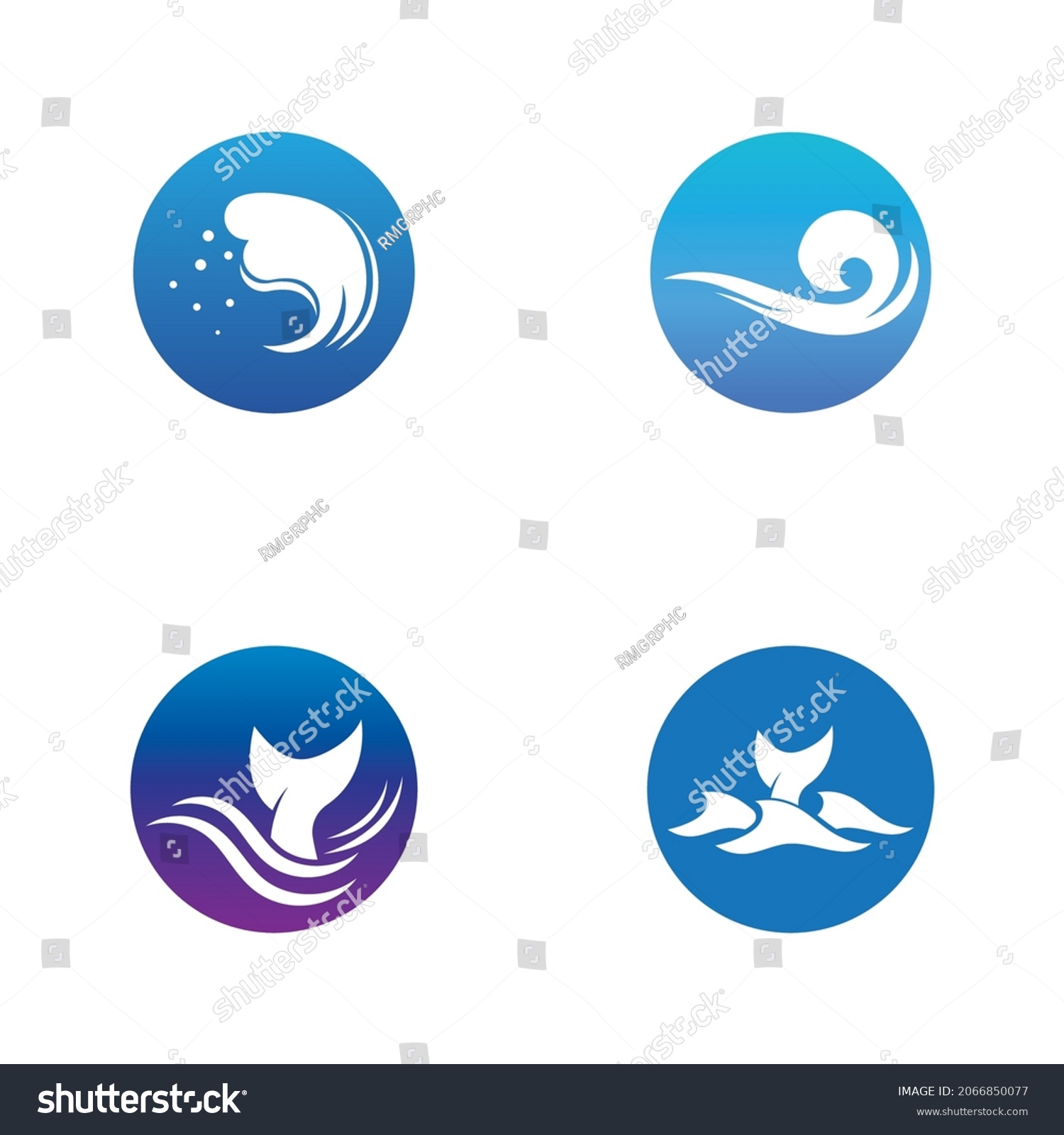 Water Wave Logo Desain Abstract Template Stock Vector (Royalty Free ...