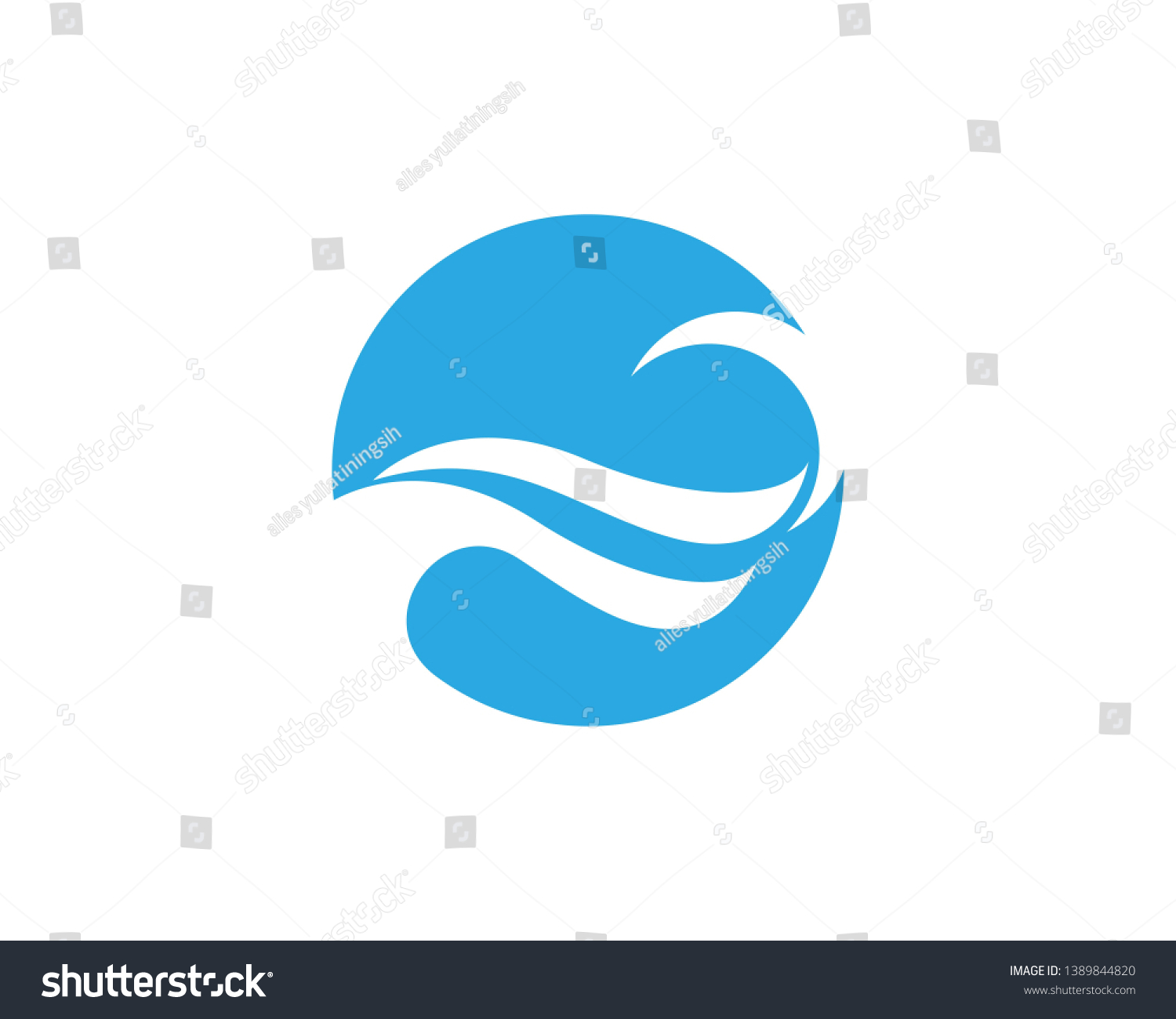Water Wave Splash Icon Logo Vector Stock Vector (Royalty Free ...