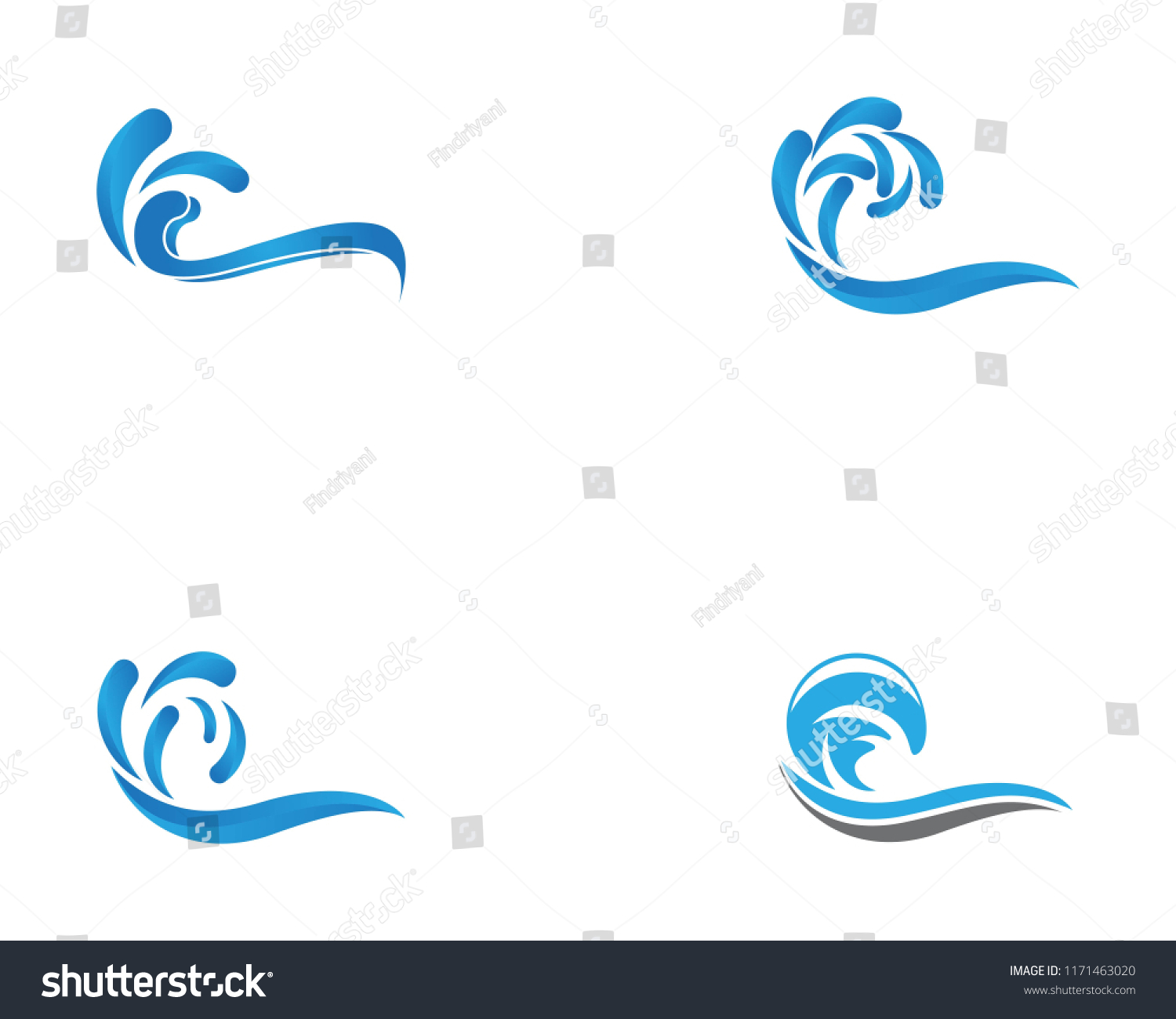 Water Wave Splash Logo Vector Template Stock Vector (Royalty Free ...