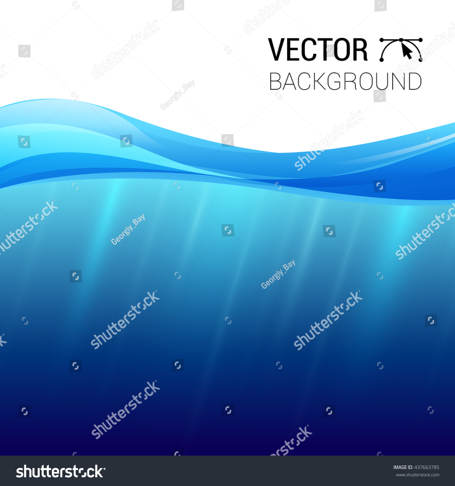 Water Wave Transparent Surface Vector Illustration Stock Vector ...