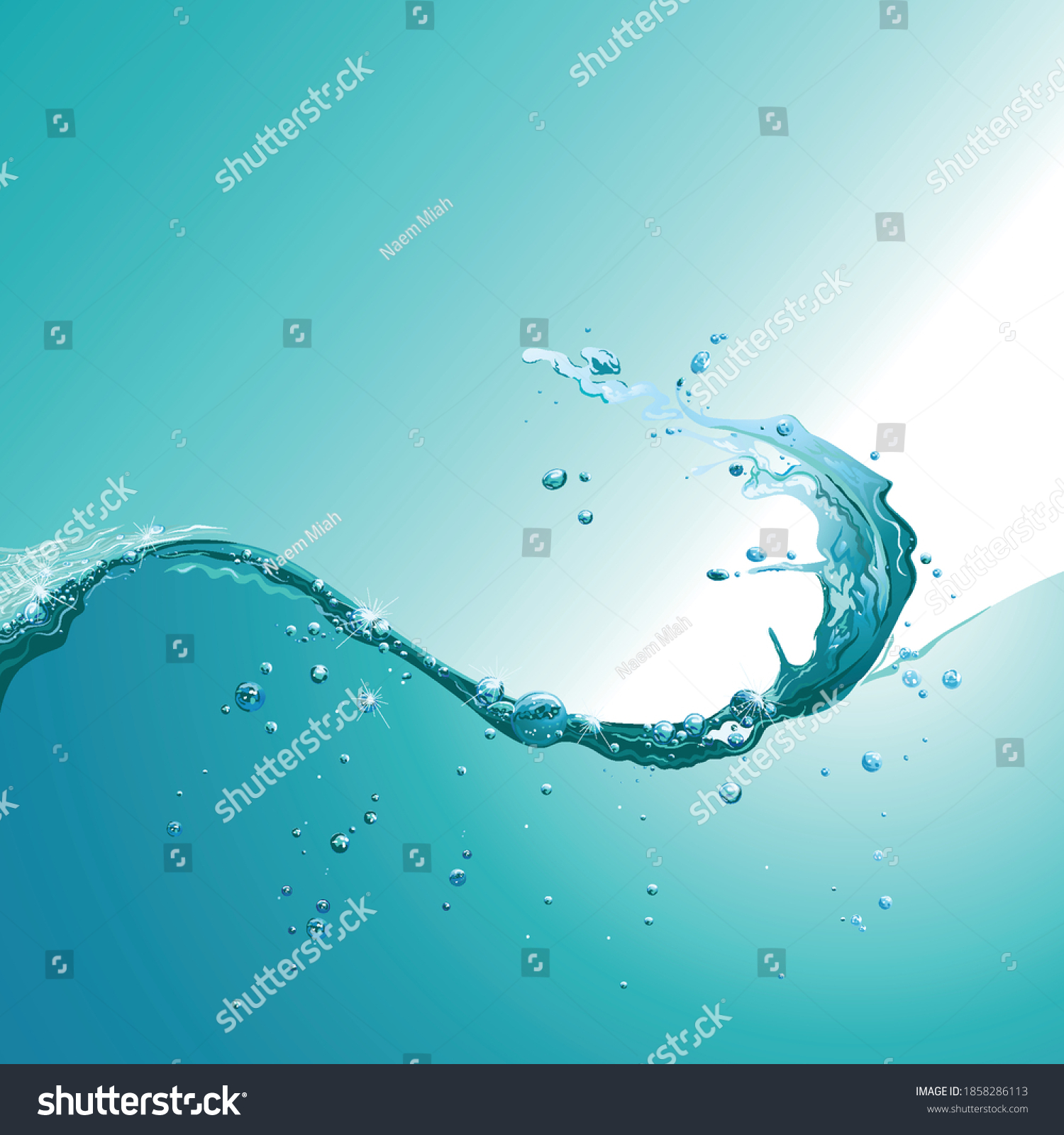 Water Waves Bubbles Vector Illustration Stock Vector (Royalty Free ...
